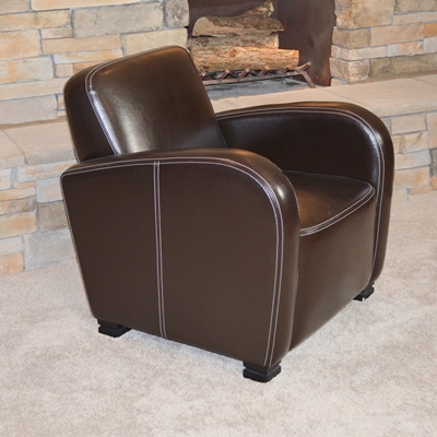 Bernhardt Brown Leather Club Chair | EBTH