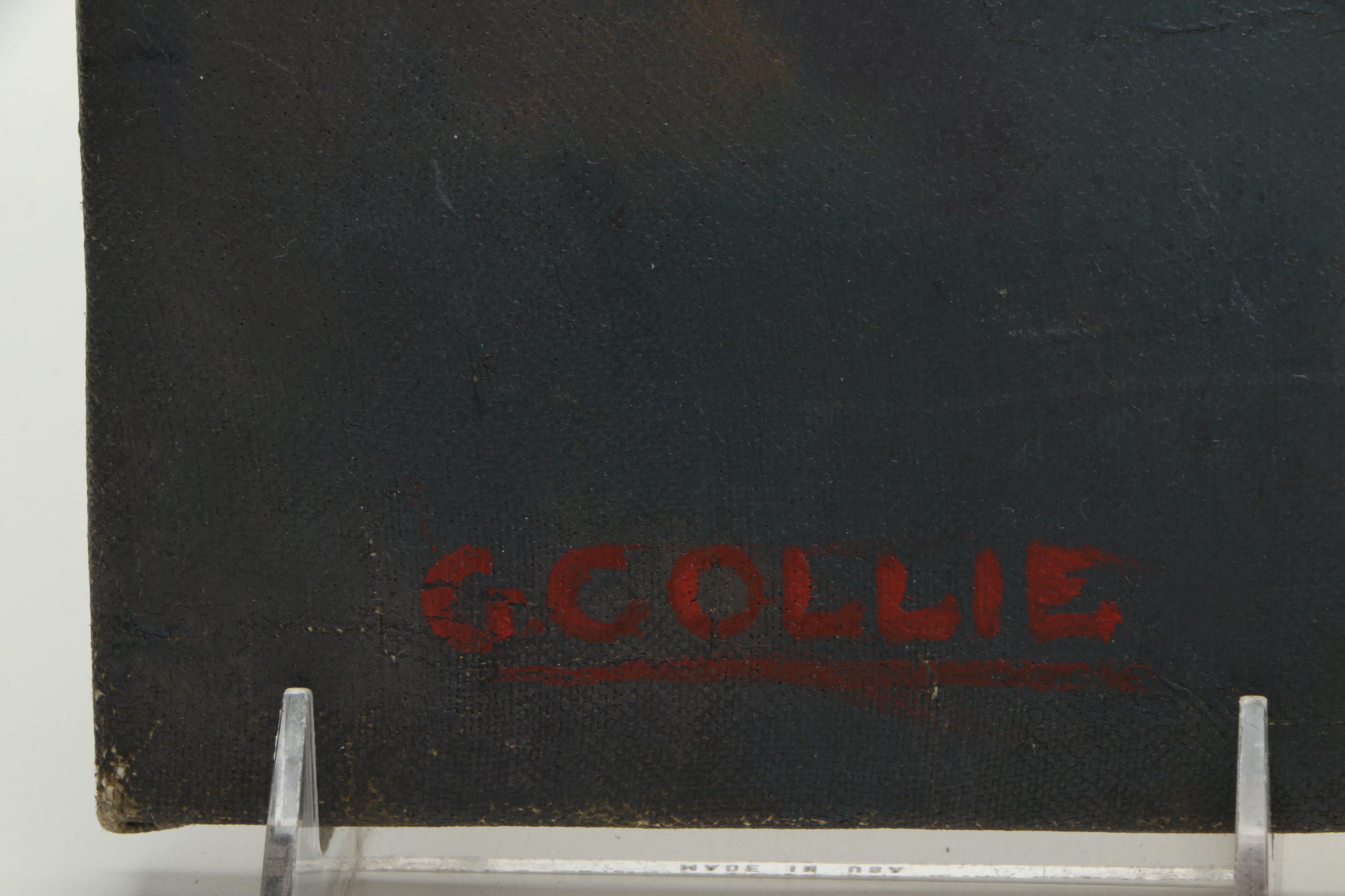 George Collie Oil Painting on Canvas "Girl With Stuffed Animal" | EBTH