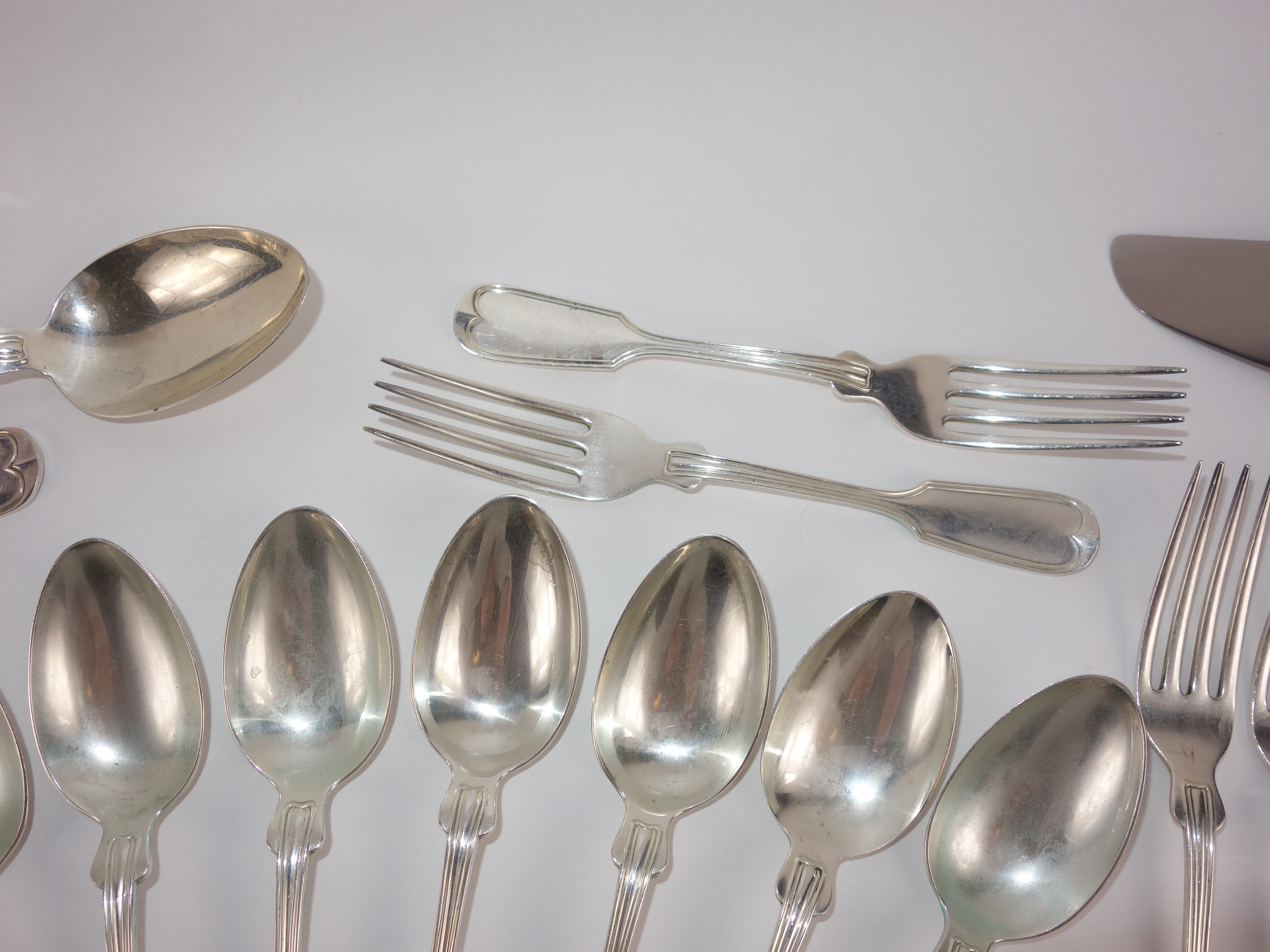 Frank Smith Silver Co. Sterling Silver Flatware in the "Fiddle Thread ...