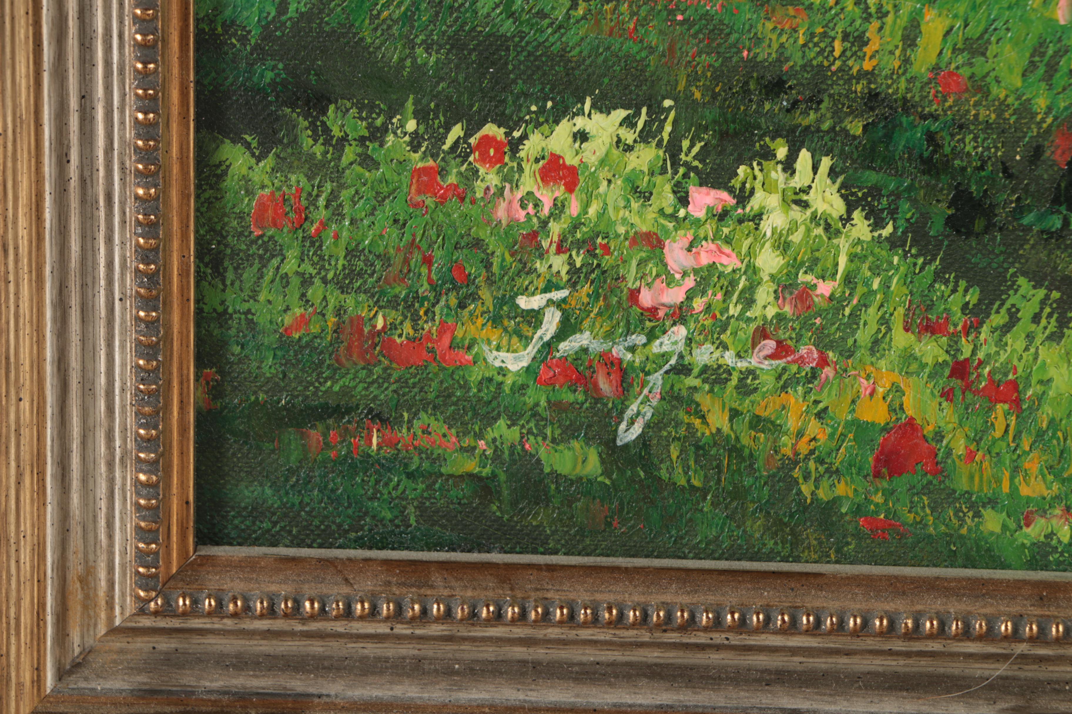 Jacques Oil Painting on Canvas of Colorful Landscape with Waterfalls | EBTH