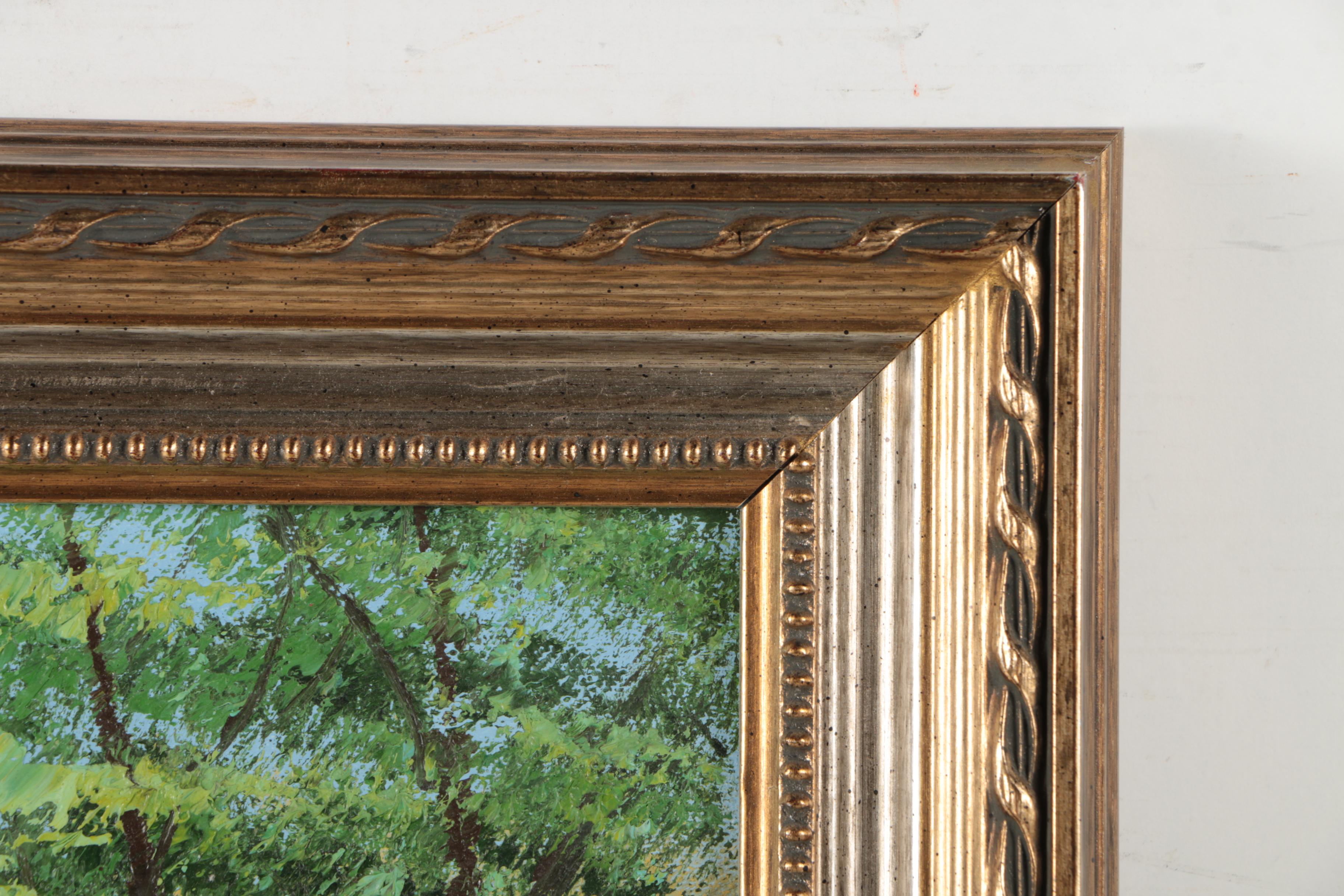 Jacques Oil Painting on Canvas of Colorful Landscape with Waterfalls | EBTH