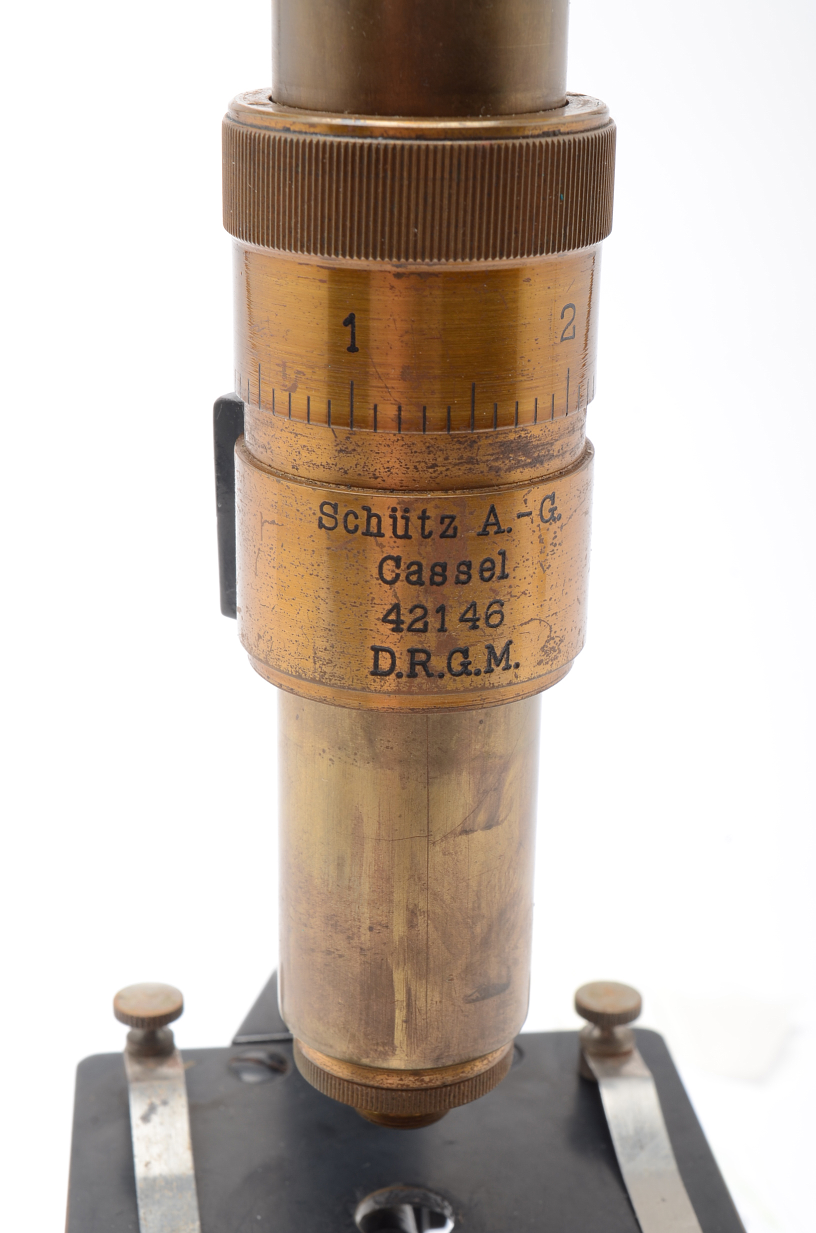 Antique German Schutz A.-G. Cassel Brass Microscope | EBTH