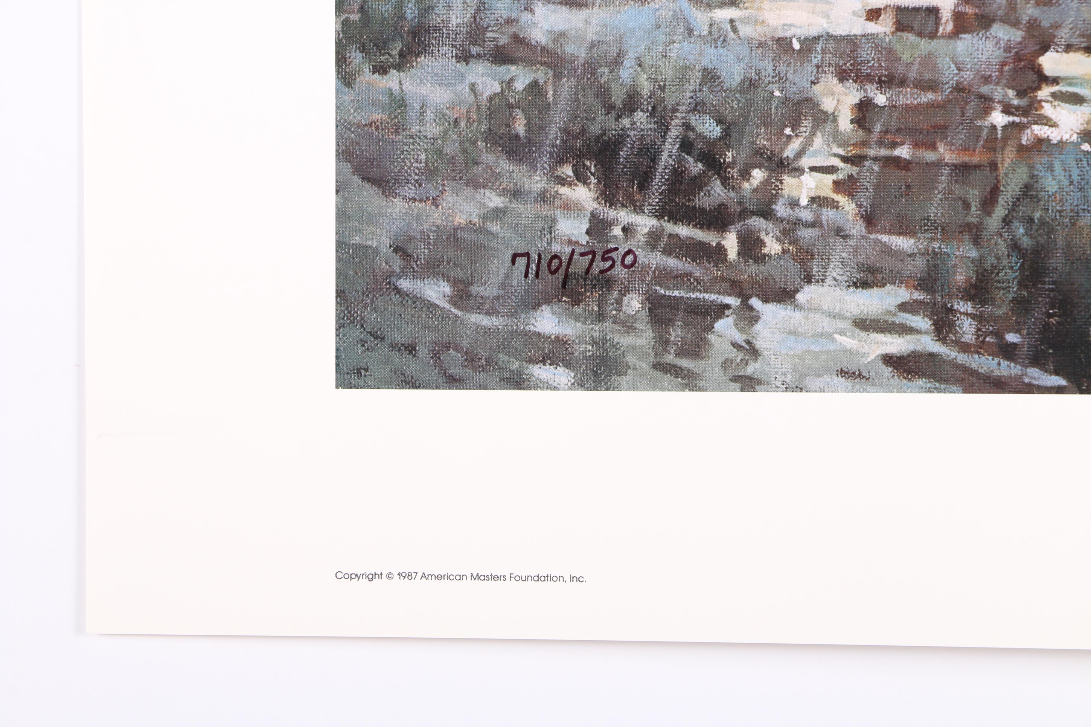 Robert Summers 1987 Limited Edition Offset Lithograph "Country Slickers ...