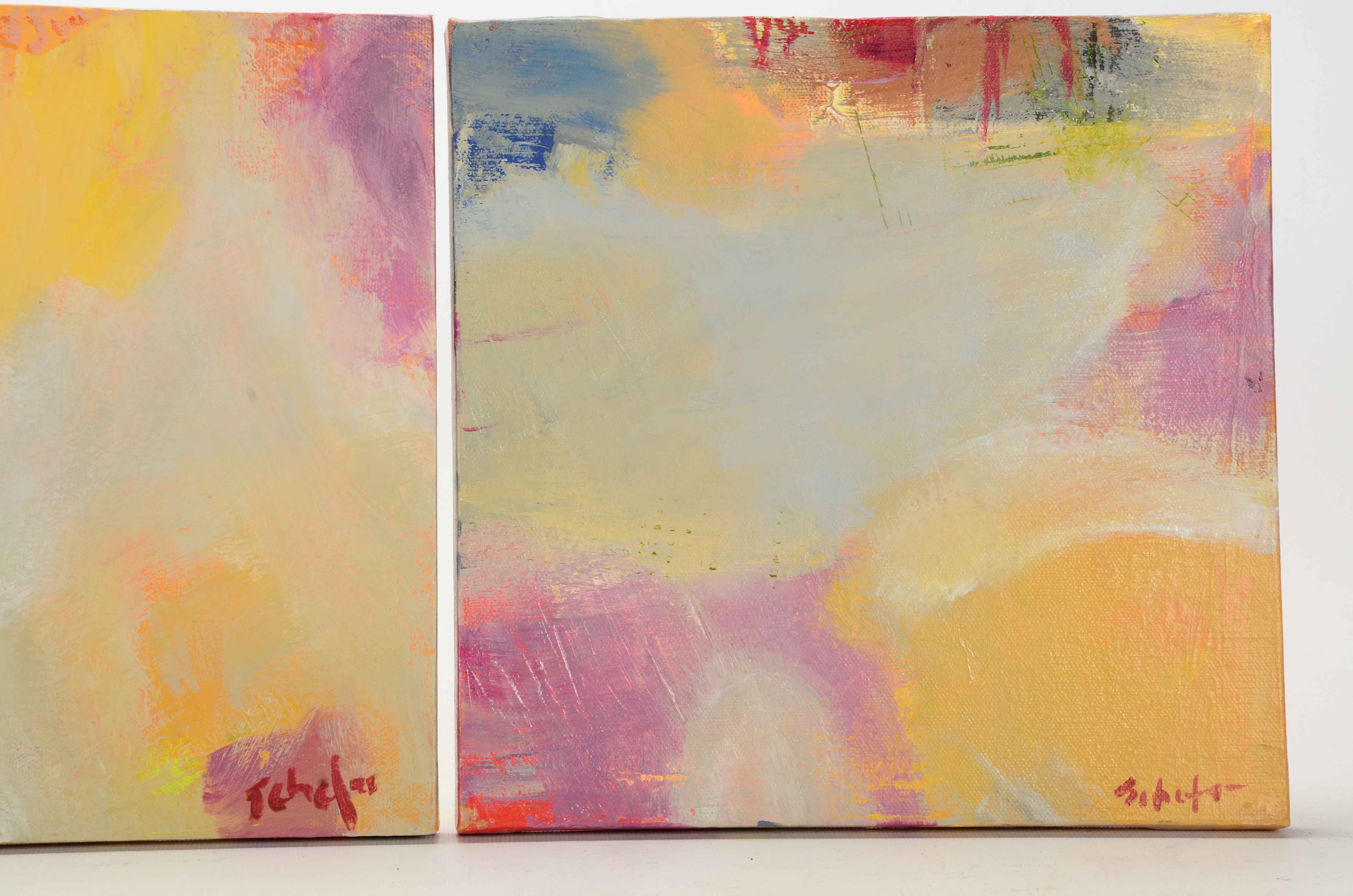 Lisa Schafer Original Acrylic on Canvas Triptych "Festival Time" | EBTH