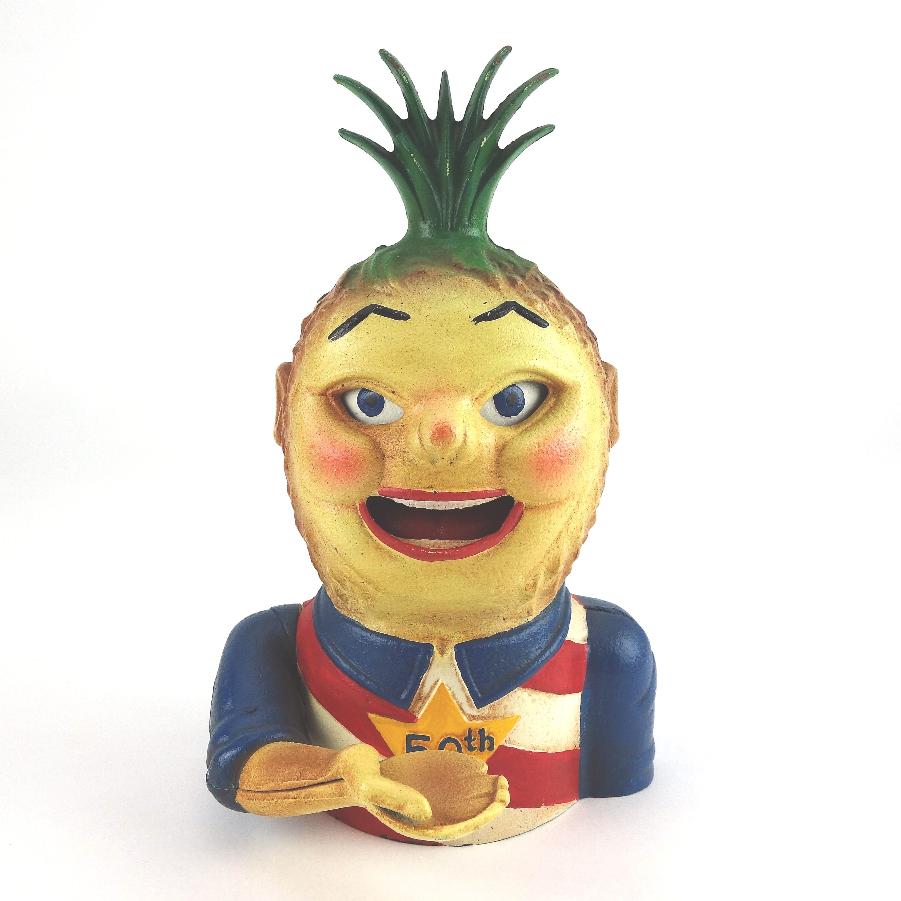 1960s Cast Iron Pineapple Coin Bank by Imswiler & Saylor | EBTH