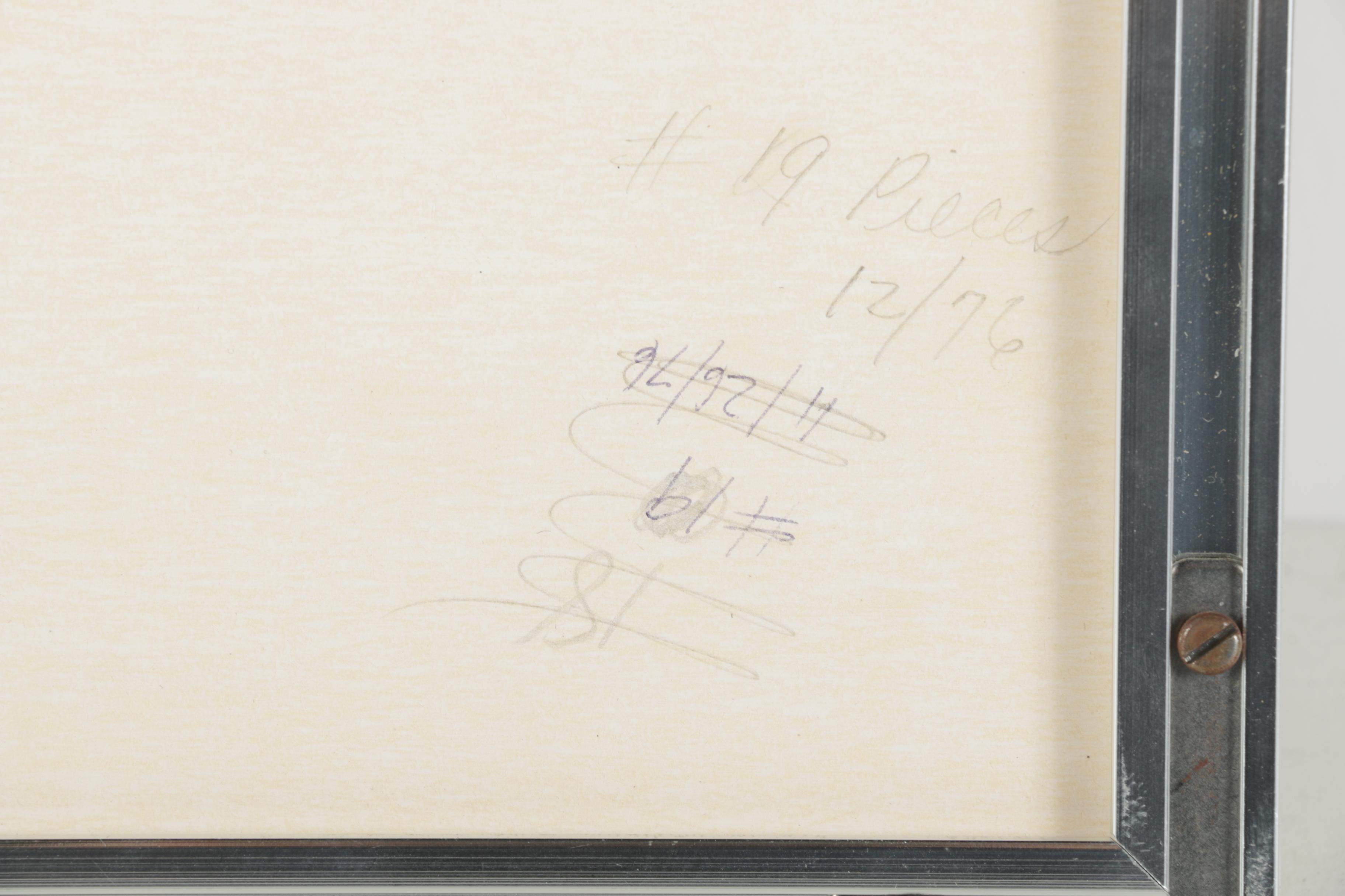 Nancy Howes Original 1976 Oil Painting on Canvas Board "Pieces" | EBTH