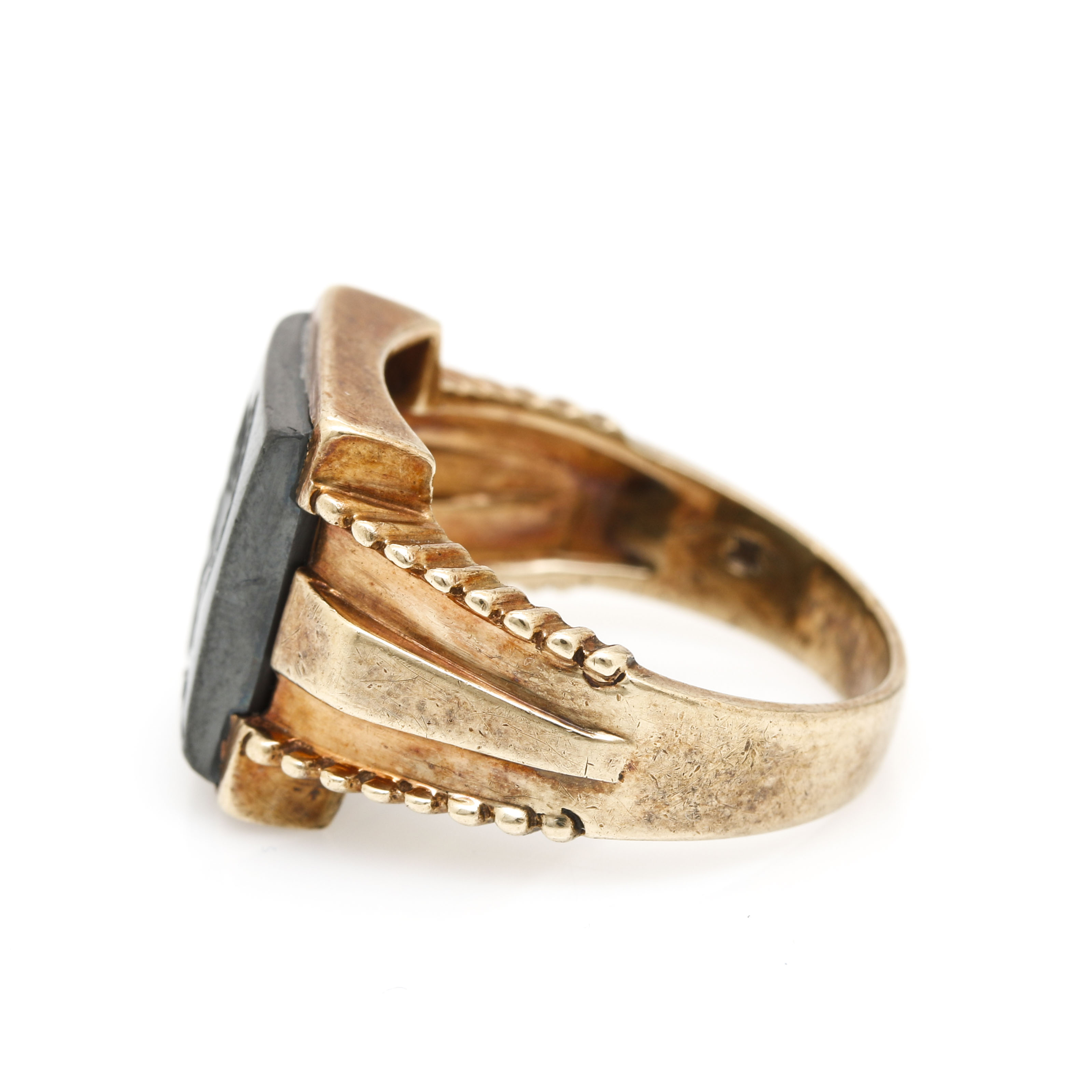 10K Yellow Gold Roman Centurion Intaglio Ring | EBTH