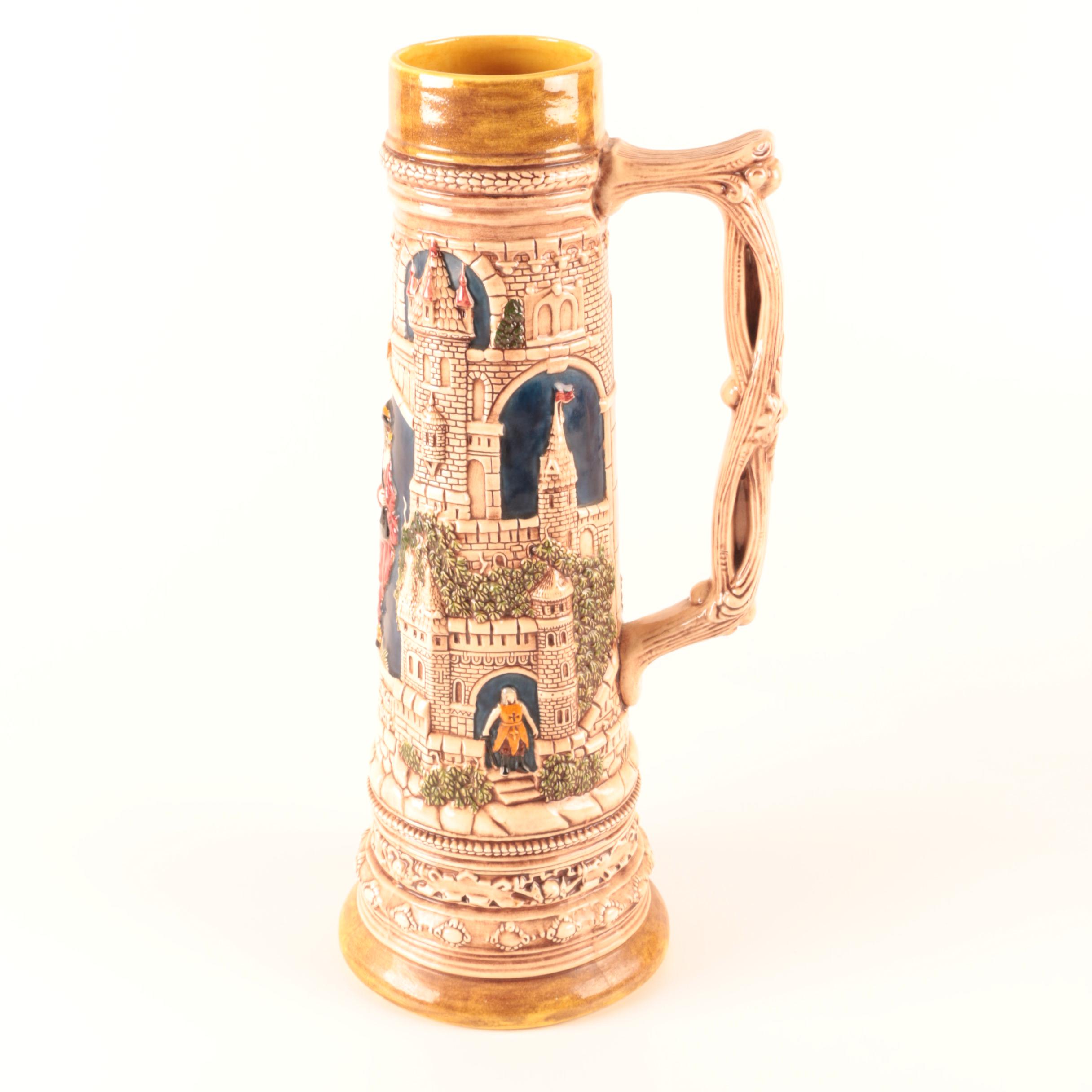Hand Painted Ceramic Stein Vase | EBTH