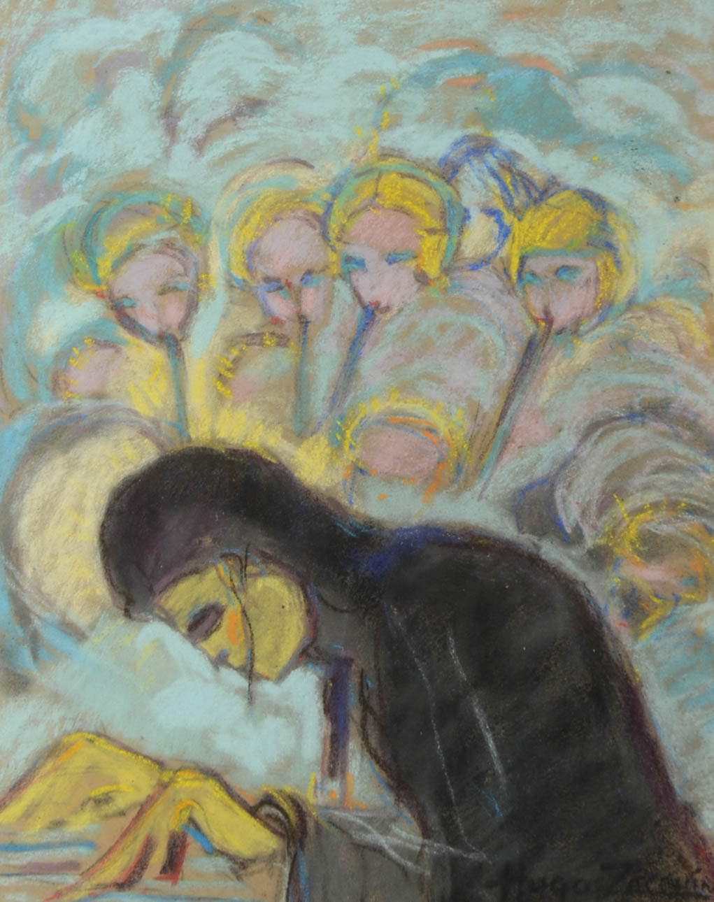 Hugo Zacchini Signed Pastel Drawing | EBTH