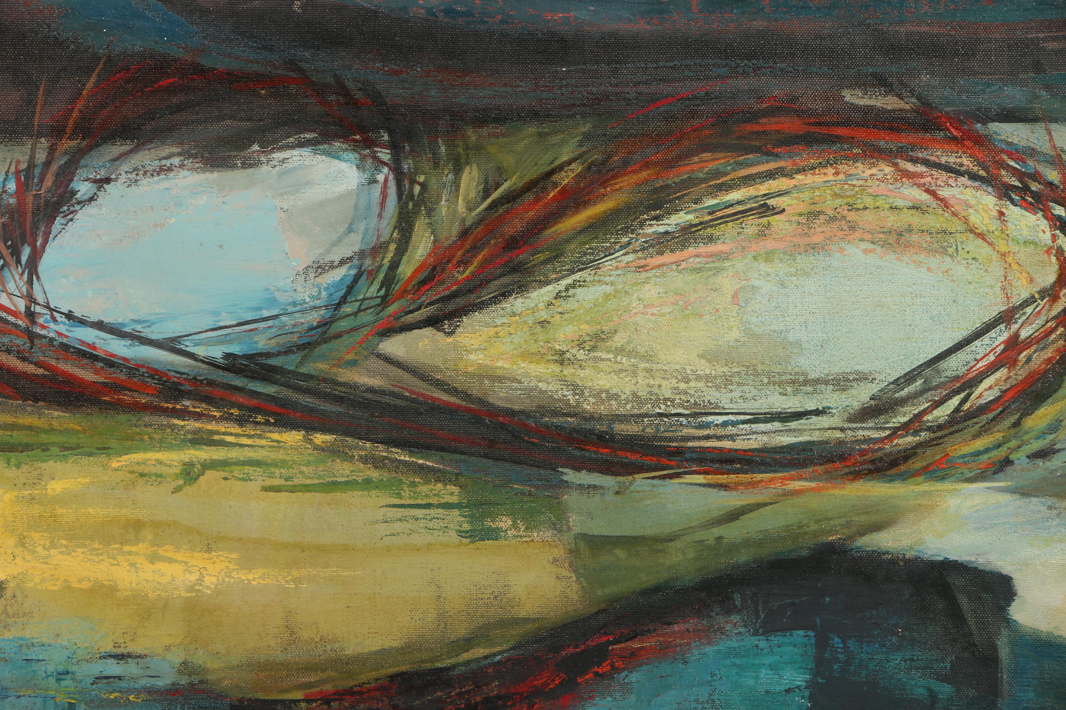 R. Butler Oil Painting of an Abstract Landscape | EBTH