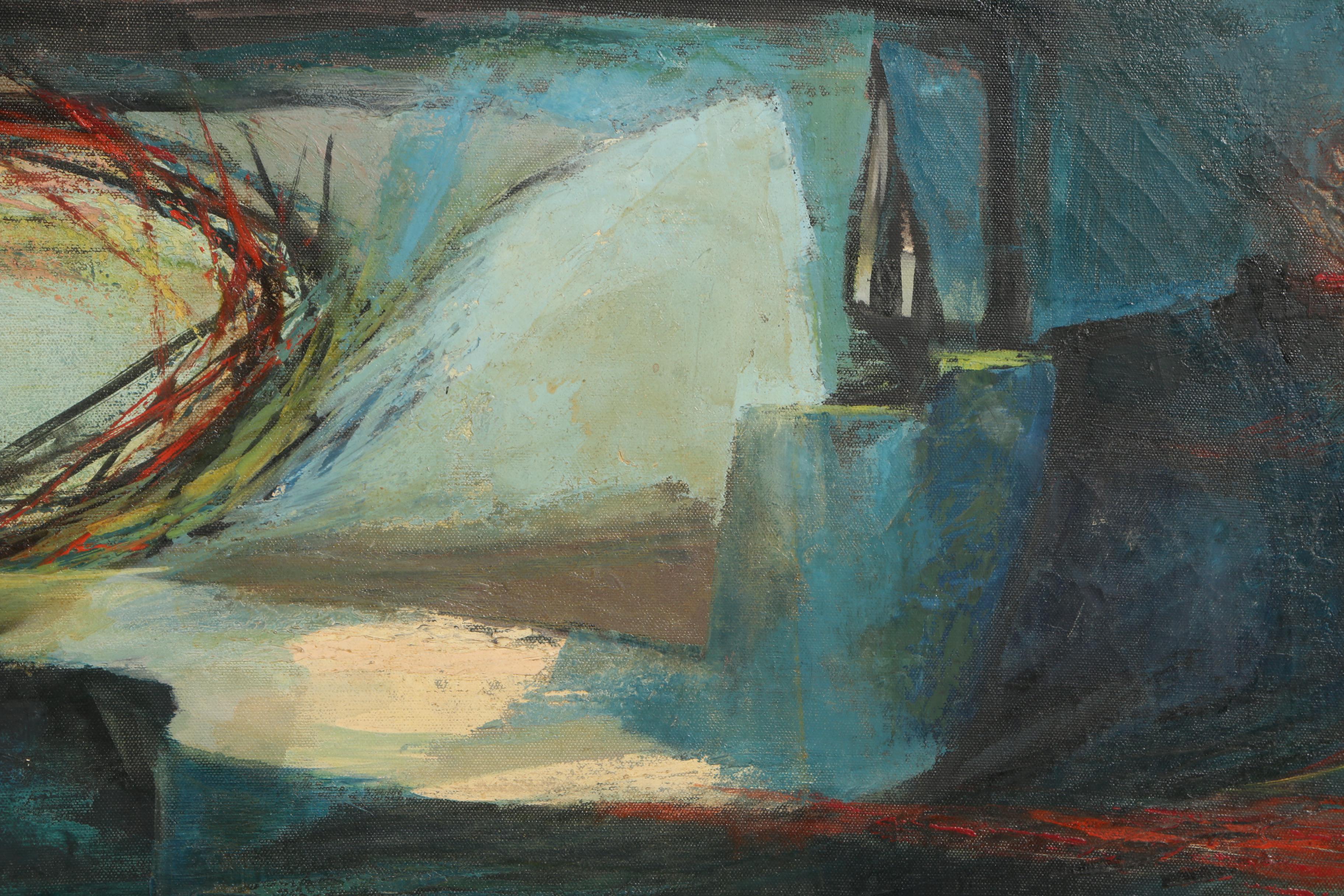 R. Butler Oil Painting of an Abstract Landscape | EBTH