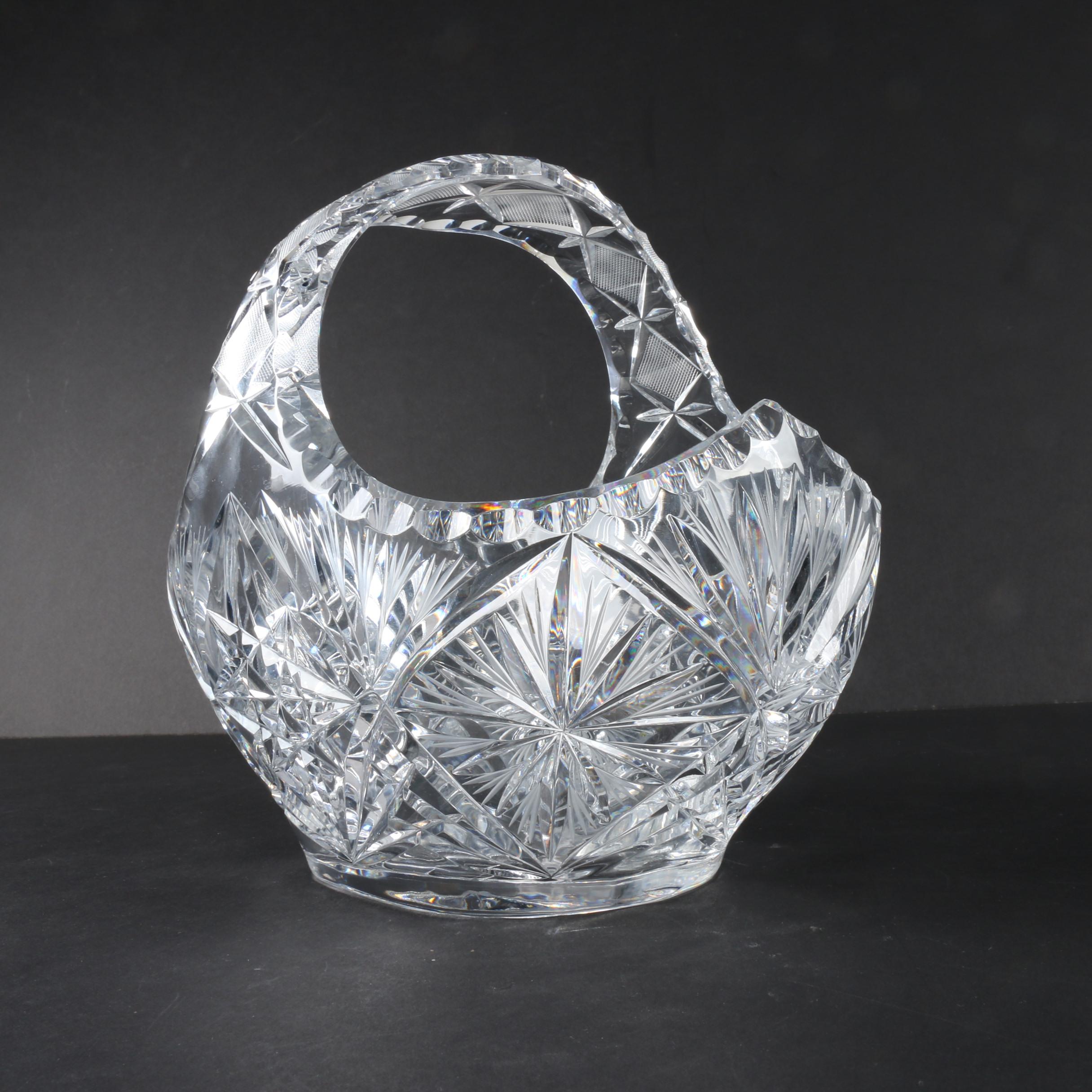 Decorative Cut Crystal Basket | EBTH
