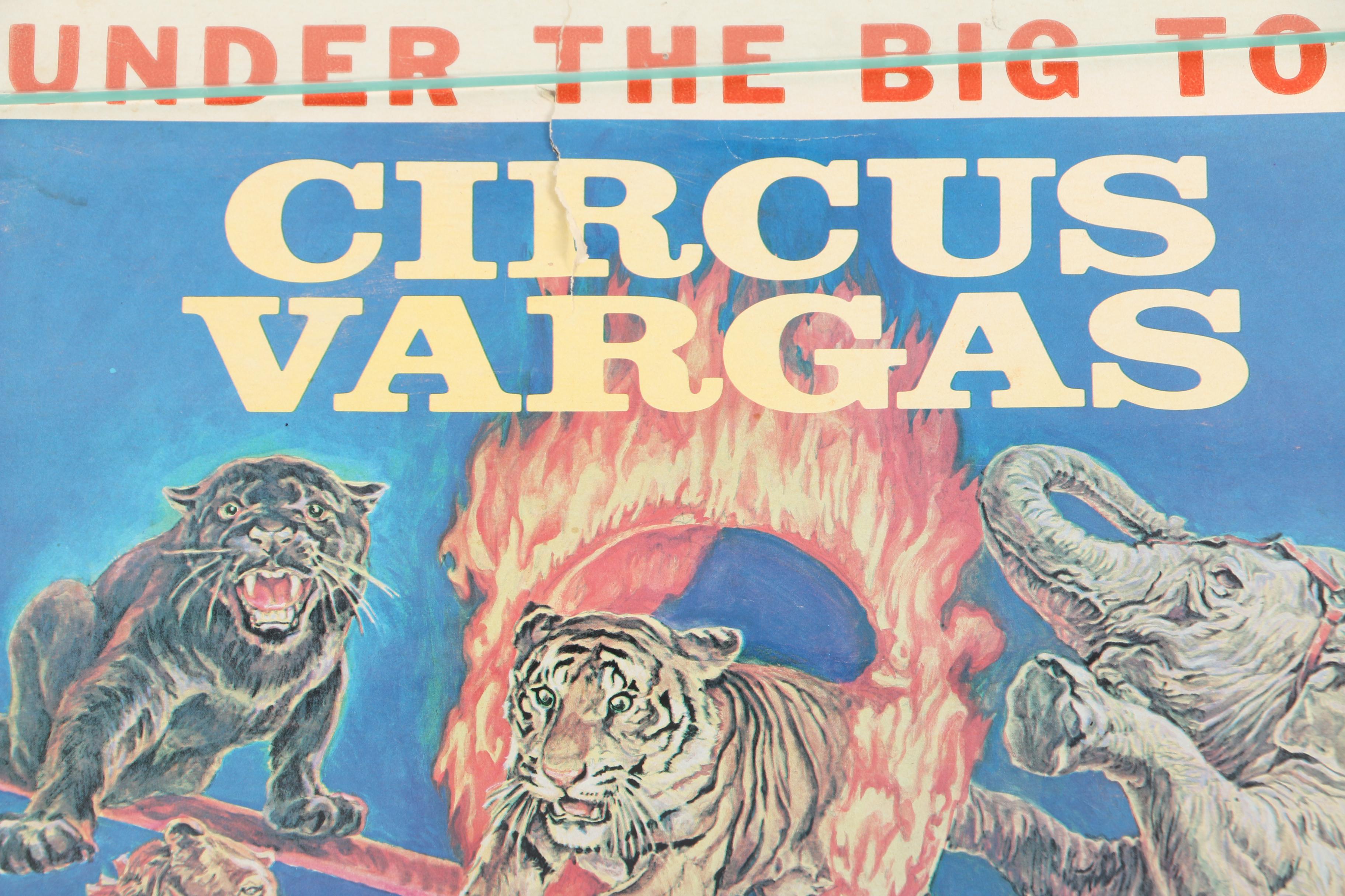 Two Circa 1970s Circus Vargas "Under the Big Top" Circus Posters | EBTH
