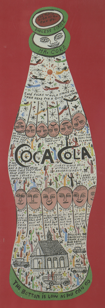 Howard Finster Offset Lithograph on Paper "Coke Bottle" | EBTH