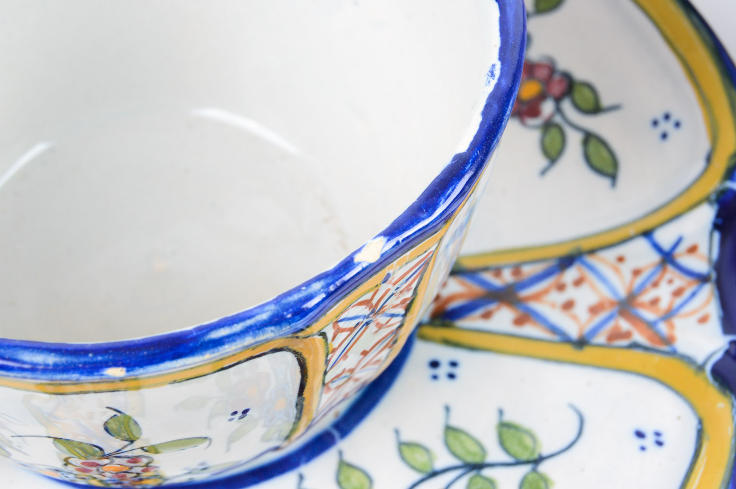 HB Henrot Quimper Floral Tea Set | EBTH