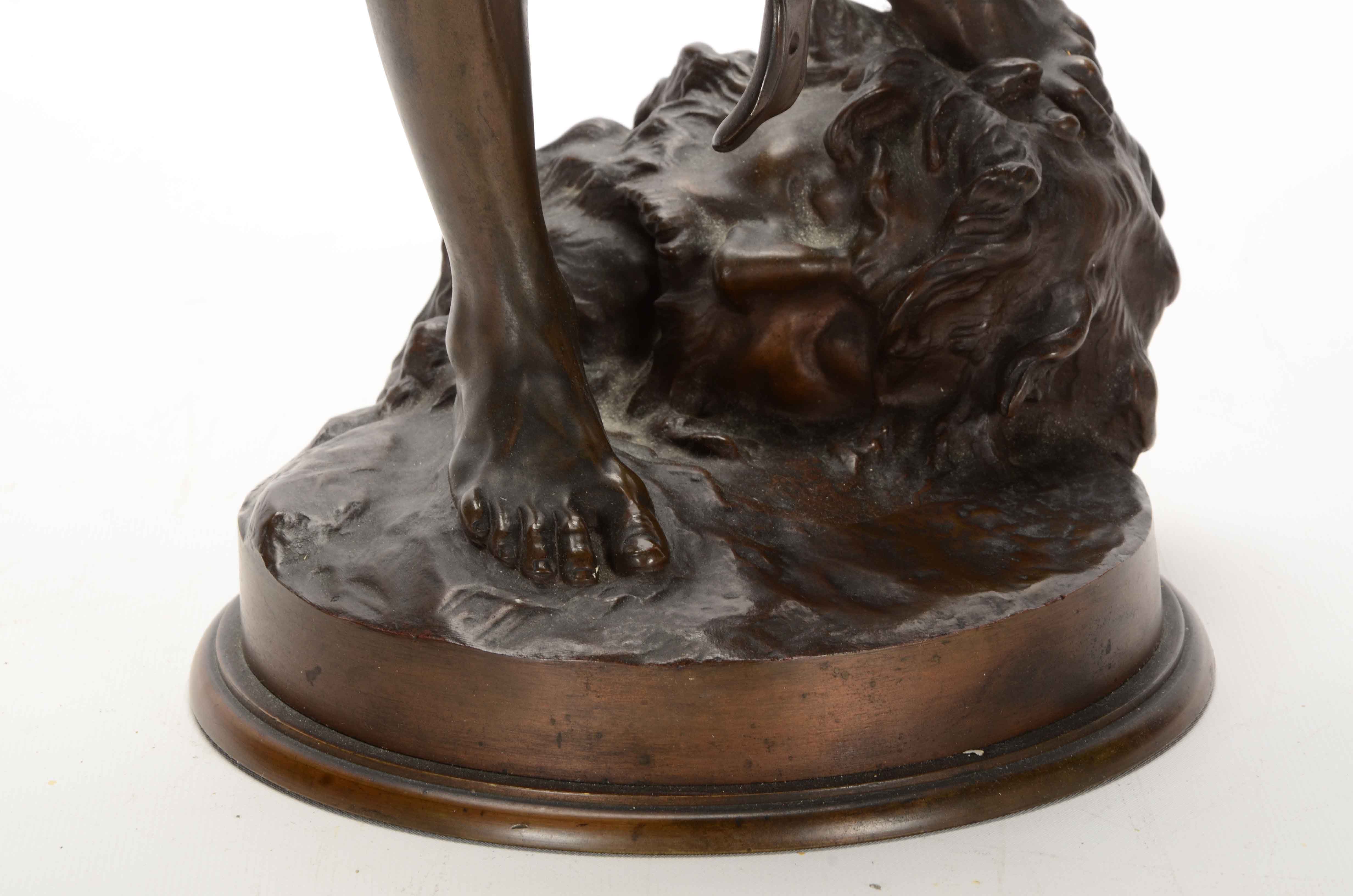 Louis Gossin Bronze Sculpture Titled "David Triomphant de Goliath" | EBTH