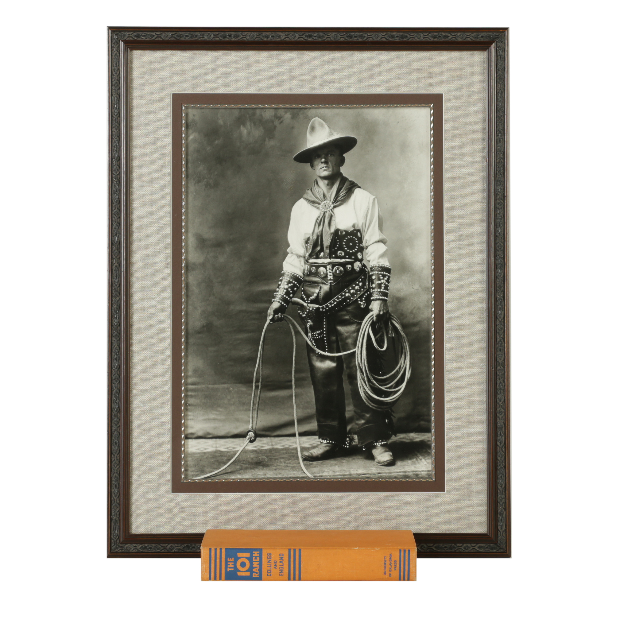 Photograph of Wild West Performer "Tex" Cooper and 101 Ranch Book | EBTH