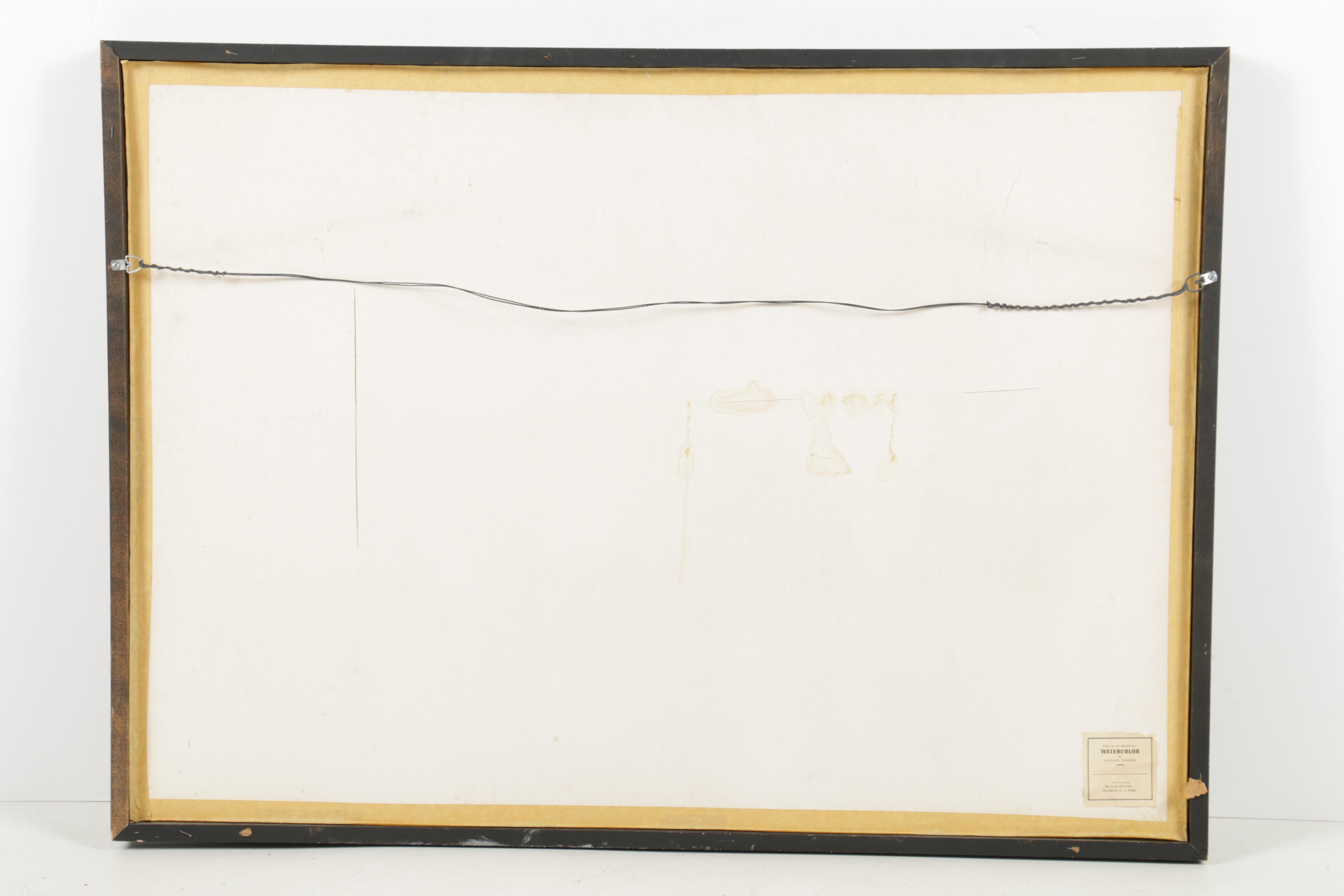 Gustave Wander Watercolor Painting of House with Terracotta Shingles | EBTH