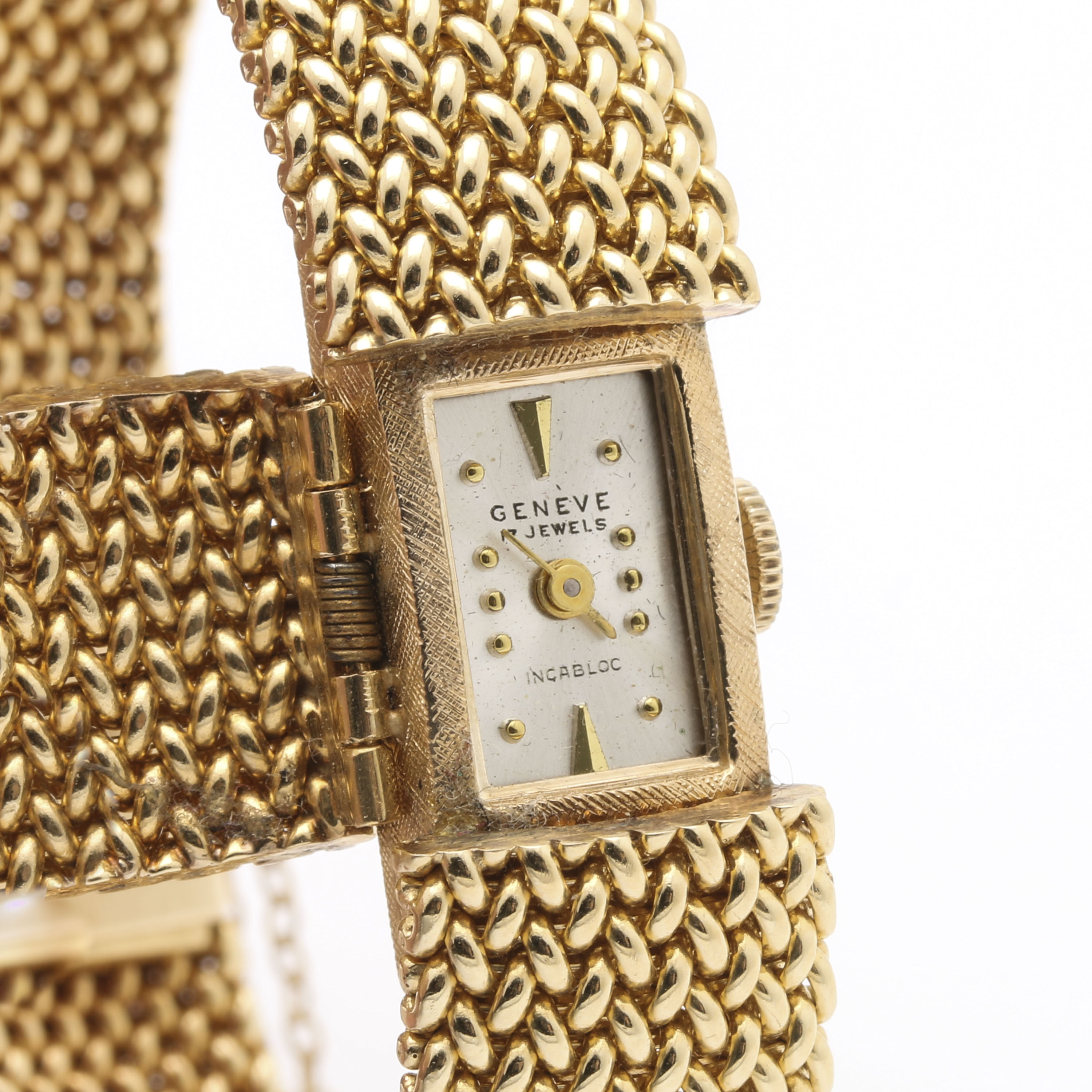 Geneve 14K Gold Bracelet Watch with Hidden Face | EBTH