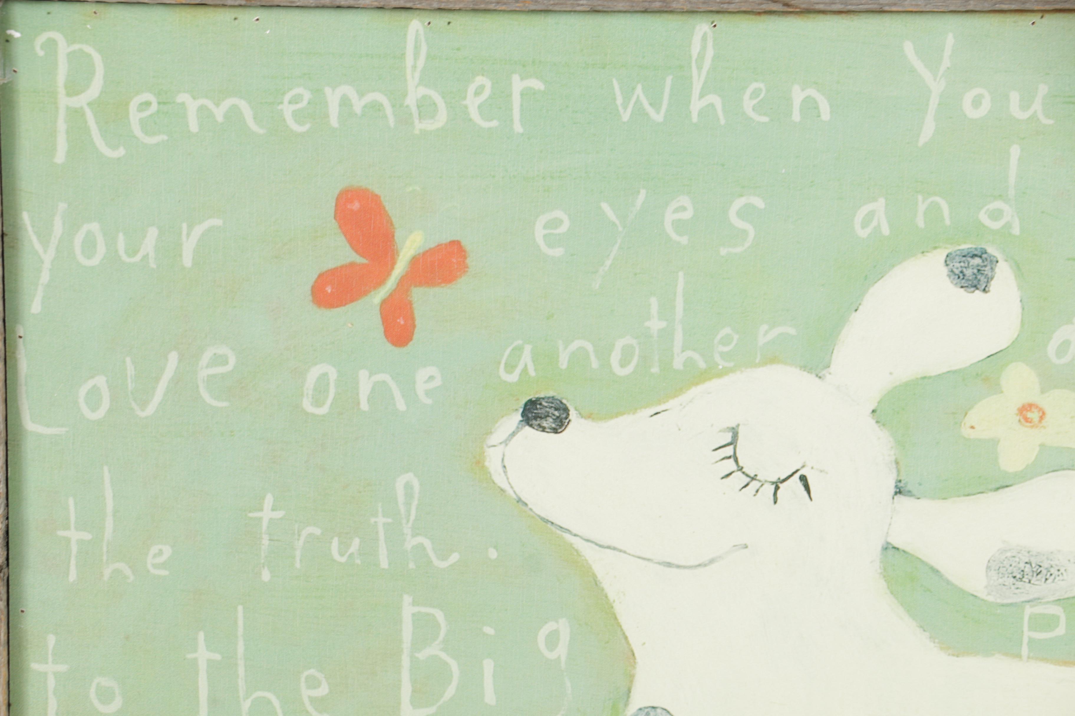 Sugarboo Designs Reproduction Print on Paper "Girl Dog" | EBTH