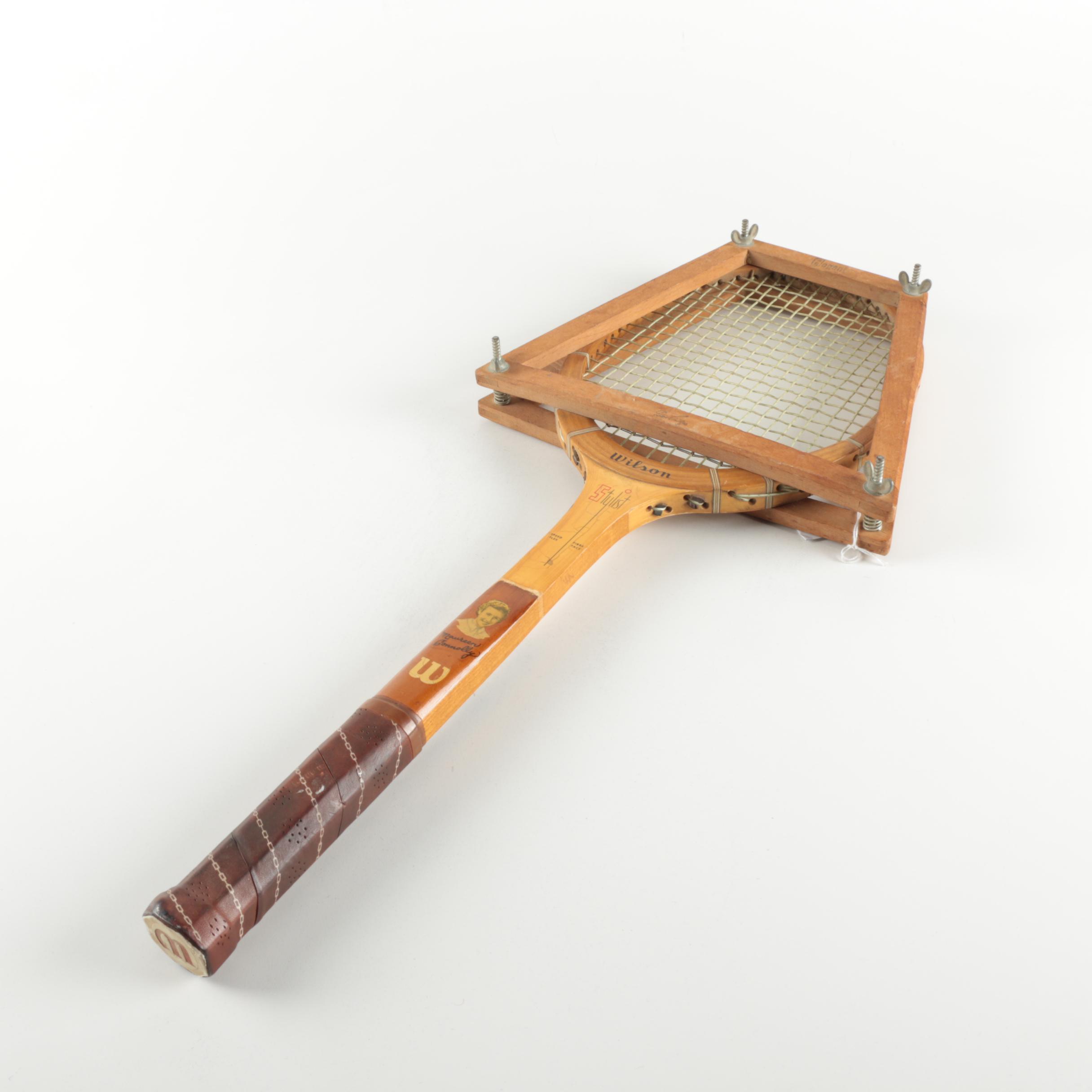 1950s Wilson "Maureen Connolly" Wooden Tennis Racket | EBTH