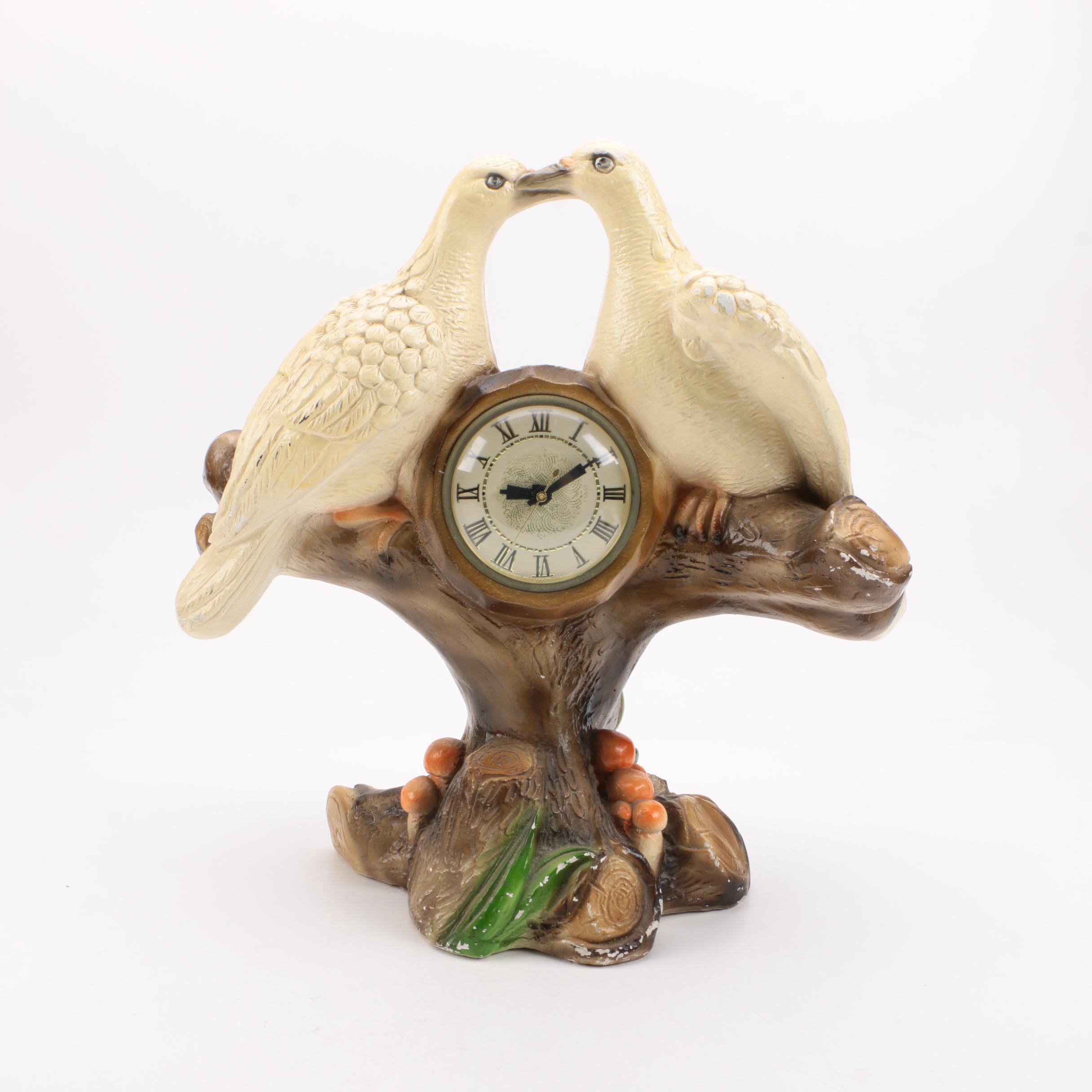 Vintage Dove Mantel Clock | EBTH