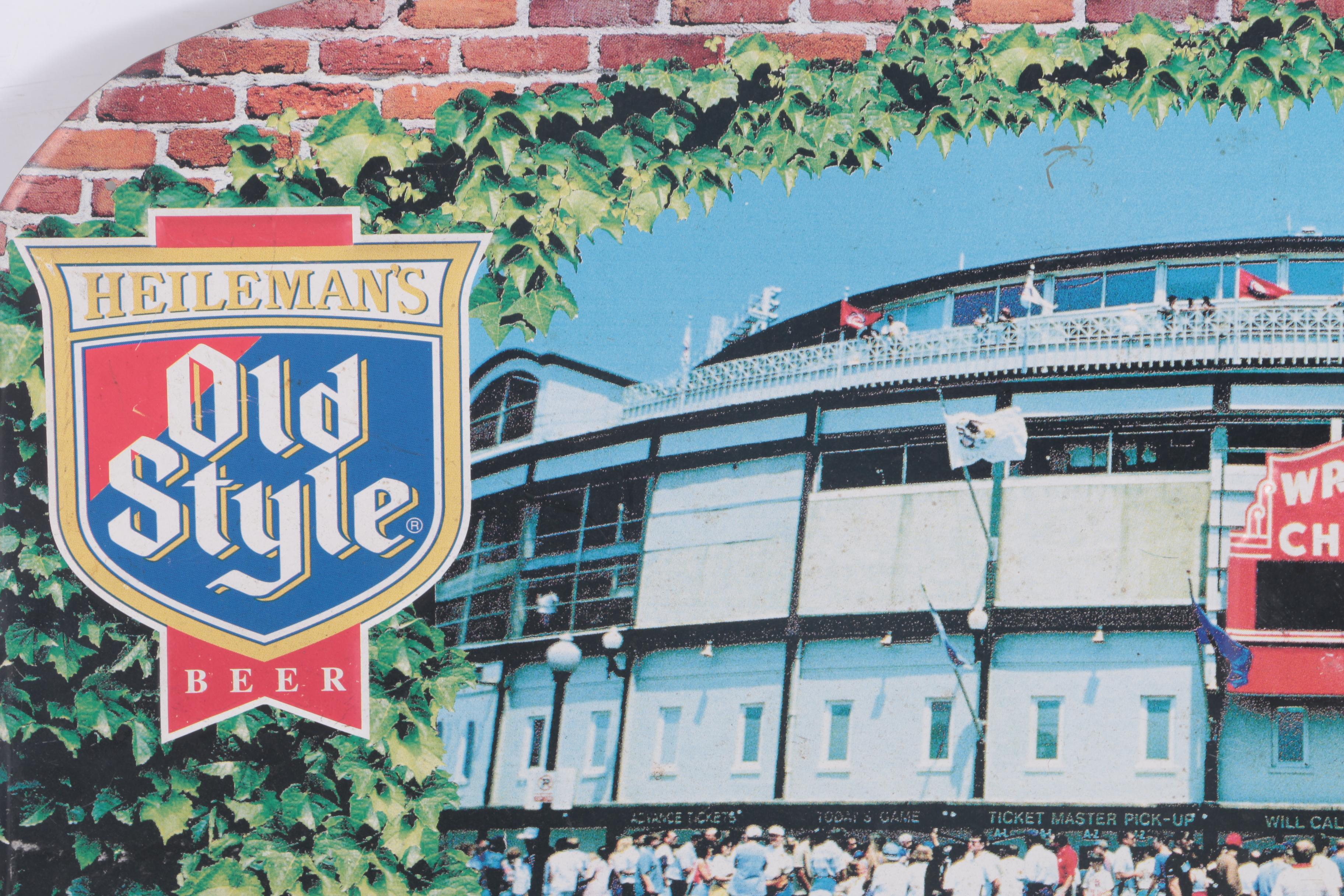 Chicago Cubs Old Style Beer Sign Featuring Wrigley Field | EBTH