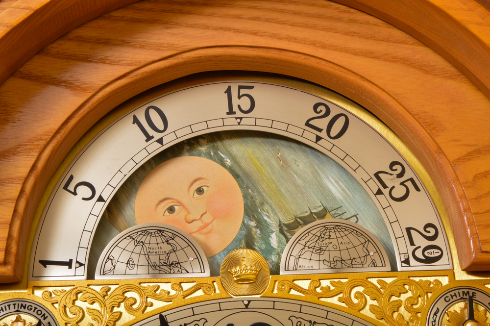 King Arthur Clock Company Oak Grandfather Clock | EBTH