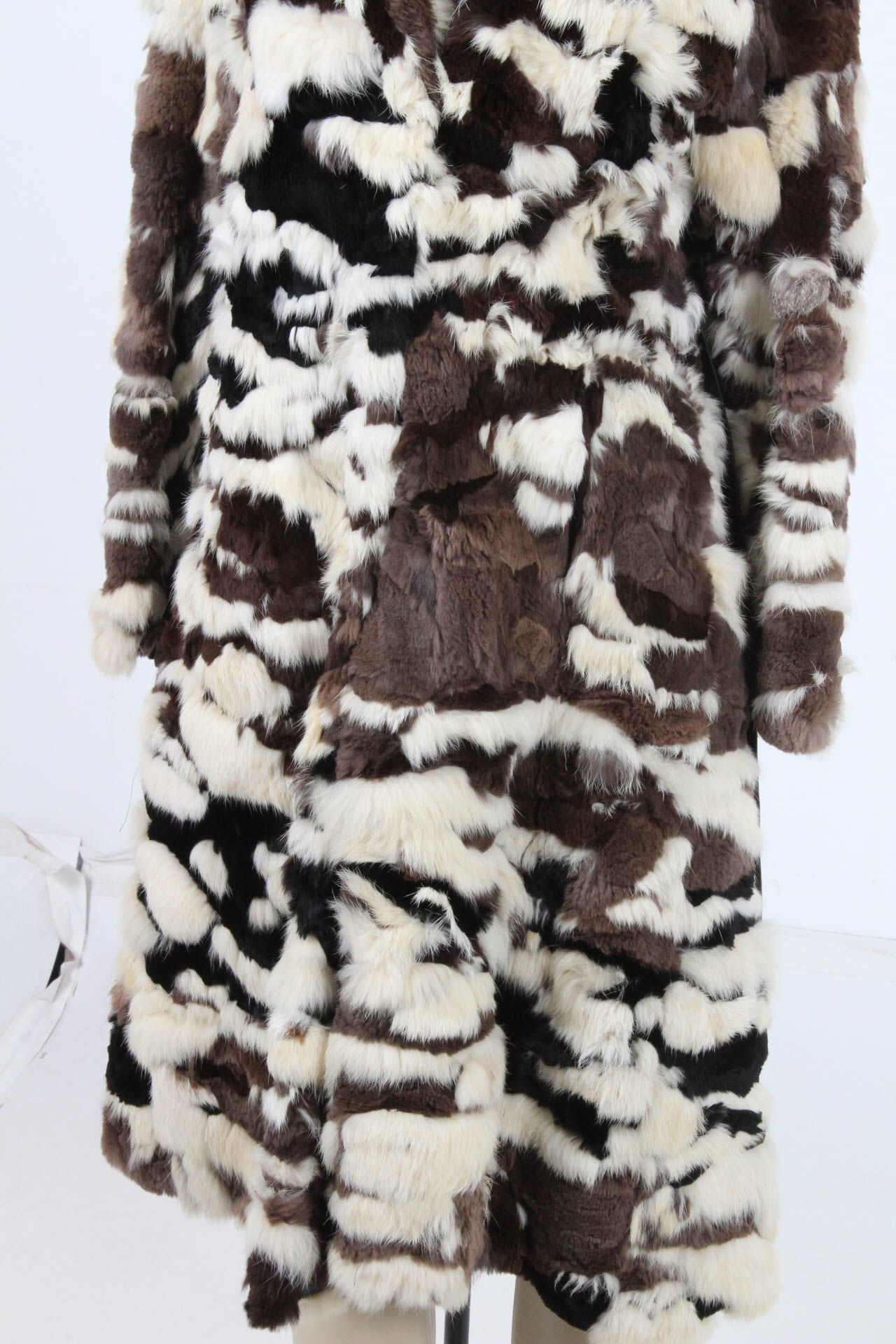 Vintage Patchwork Rabbit Fur Coat | EBTH