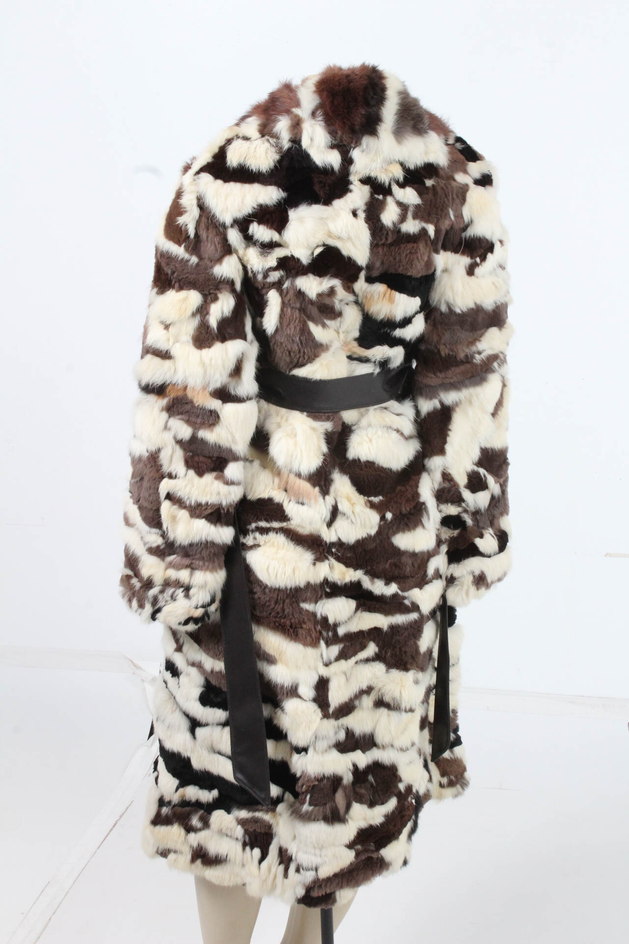Vintage Patchwork Rabbit Fur Coat | EBTH