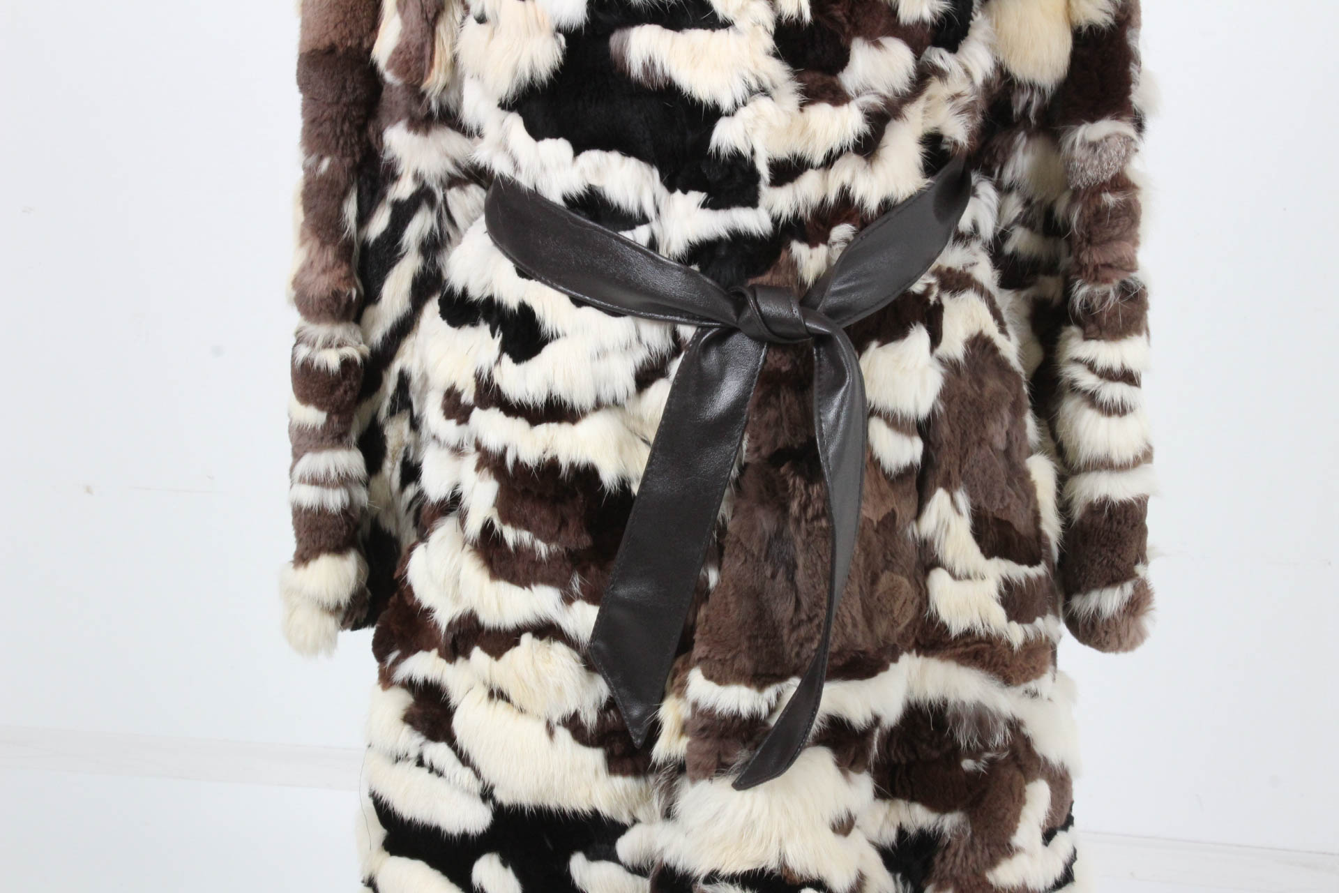 Vintage Patchwork Rabbit Fur Coat | EBTH