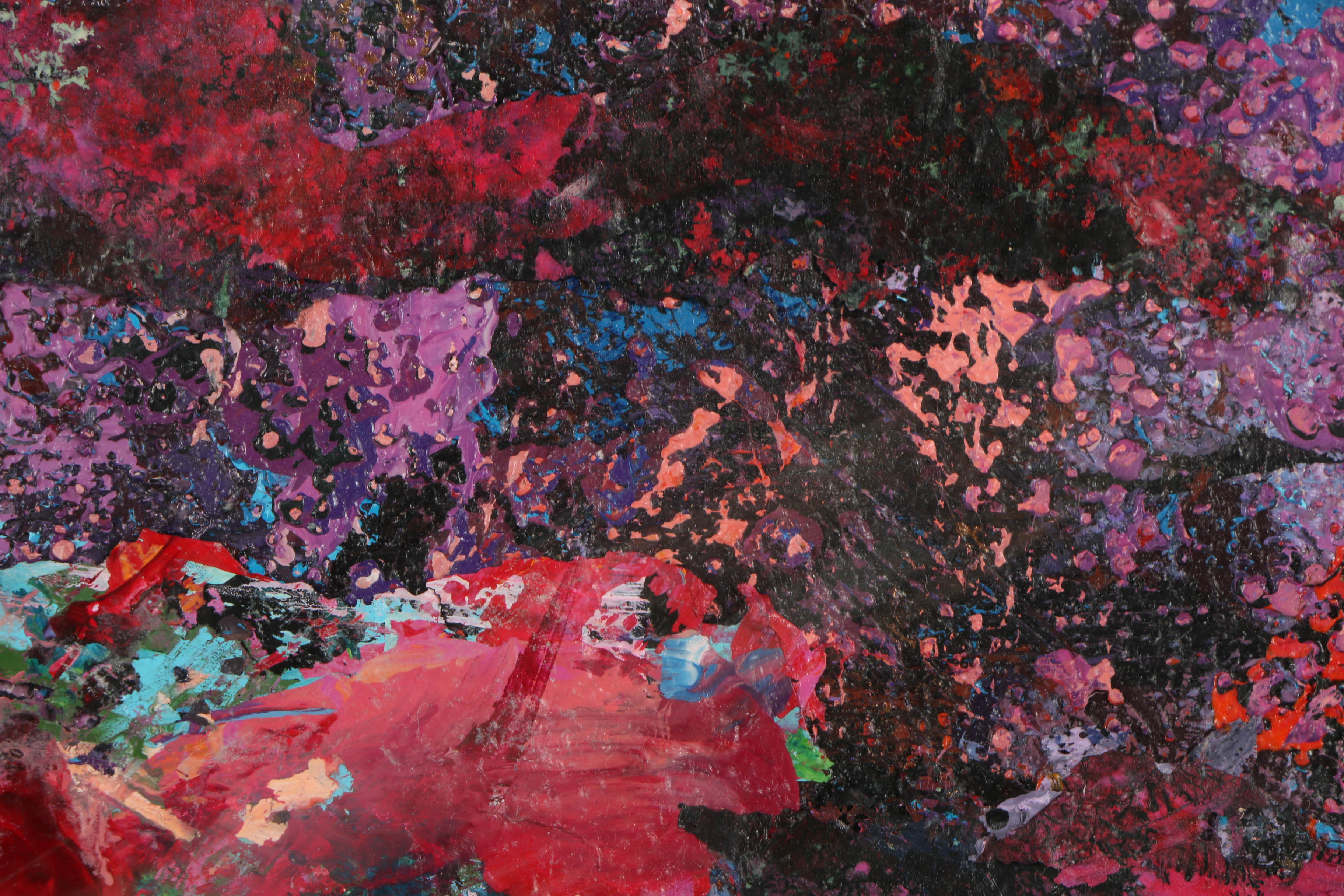 Evelyn L. Liner Acrylic Painting on Paper Abstract Scene | EBTH