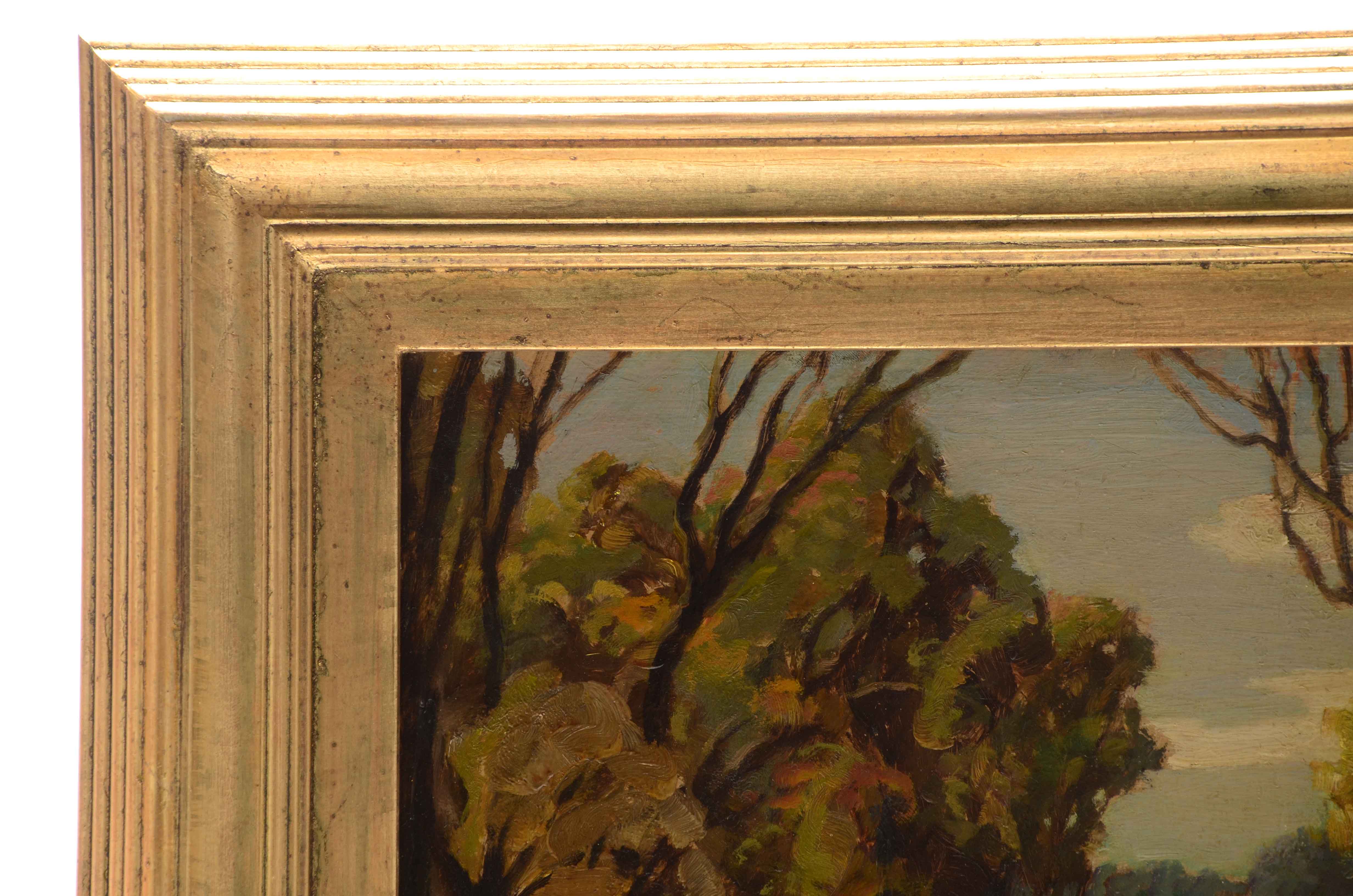 Archie Palmer Wigle Oil on Academy Board Riverscape Painting | EBTH