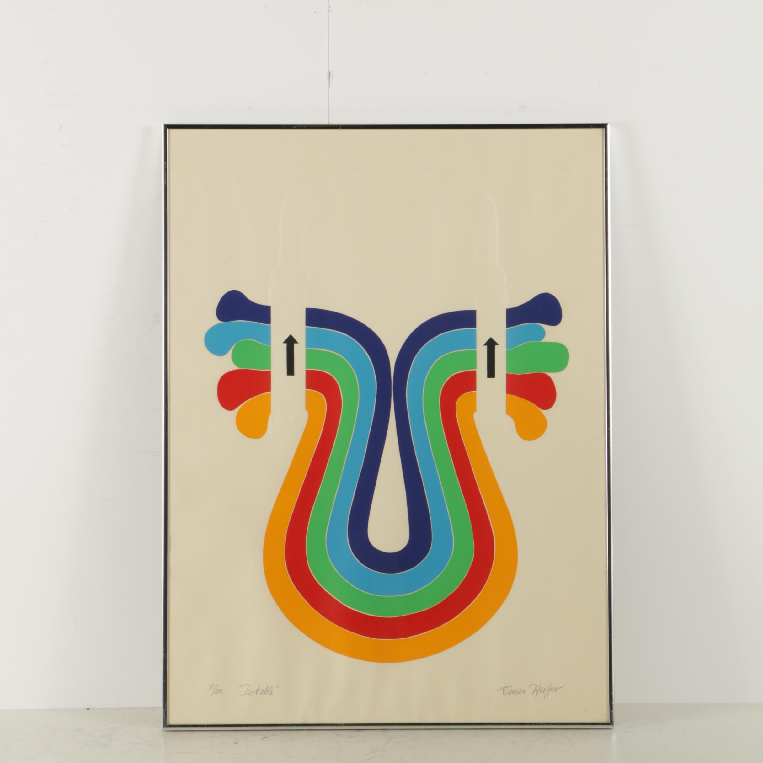 Werner Pfeiffer Limited Edition Embellished Serigraph on Paper ...