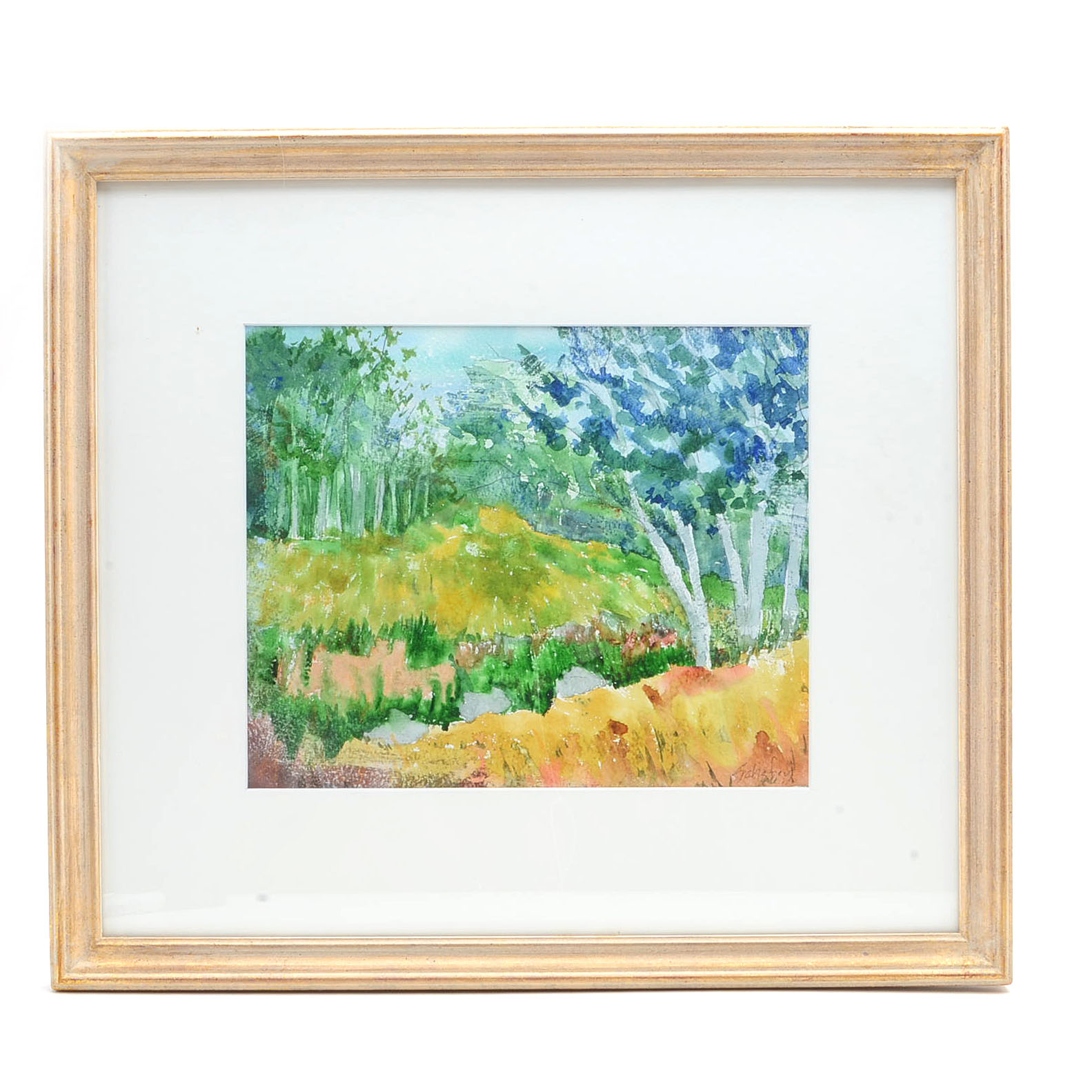 Lisa Schafer Signed Watercolor "Edge of the Woods" | EBTH