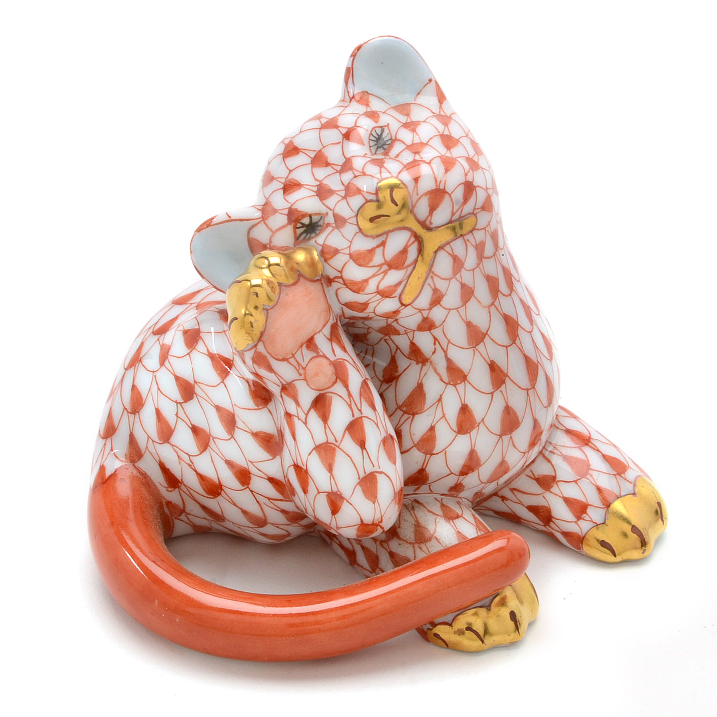 Herend Porcelain Cat Figurine | EBTH
