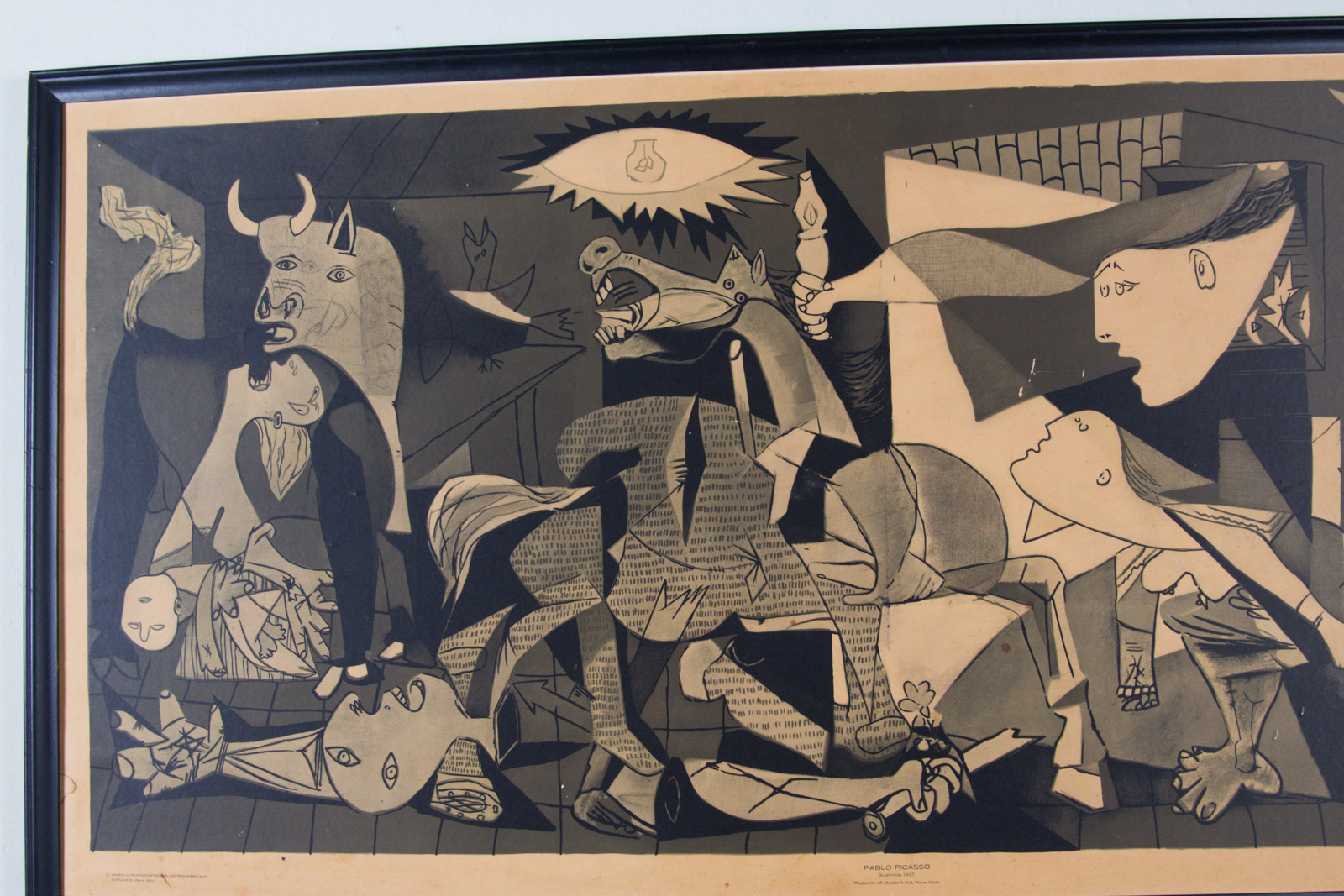 Pablo Picasso 1964 Framed Reproduction "Guernica" Poster | EBTH