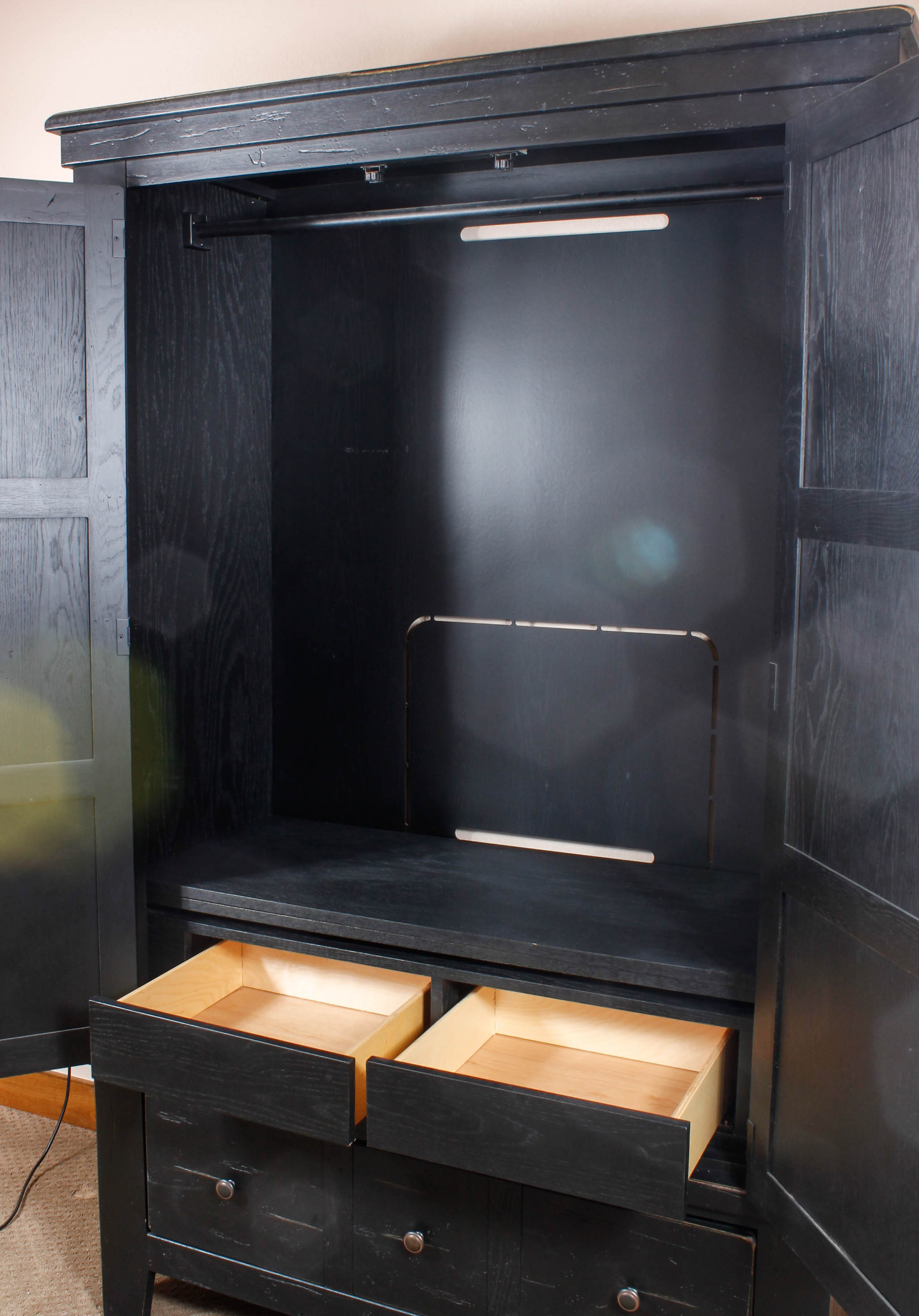 Broyhill "Attic Heirlooms" Distressed Wood Armoire | EBTH