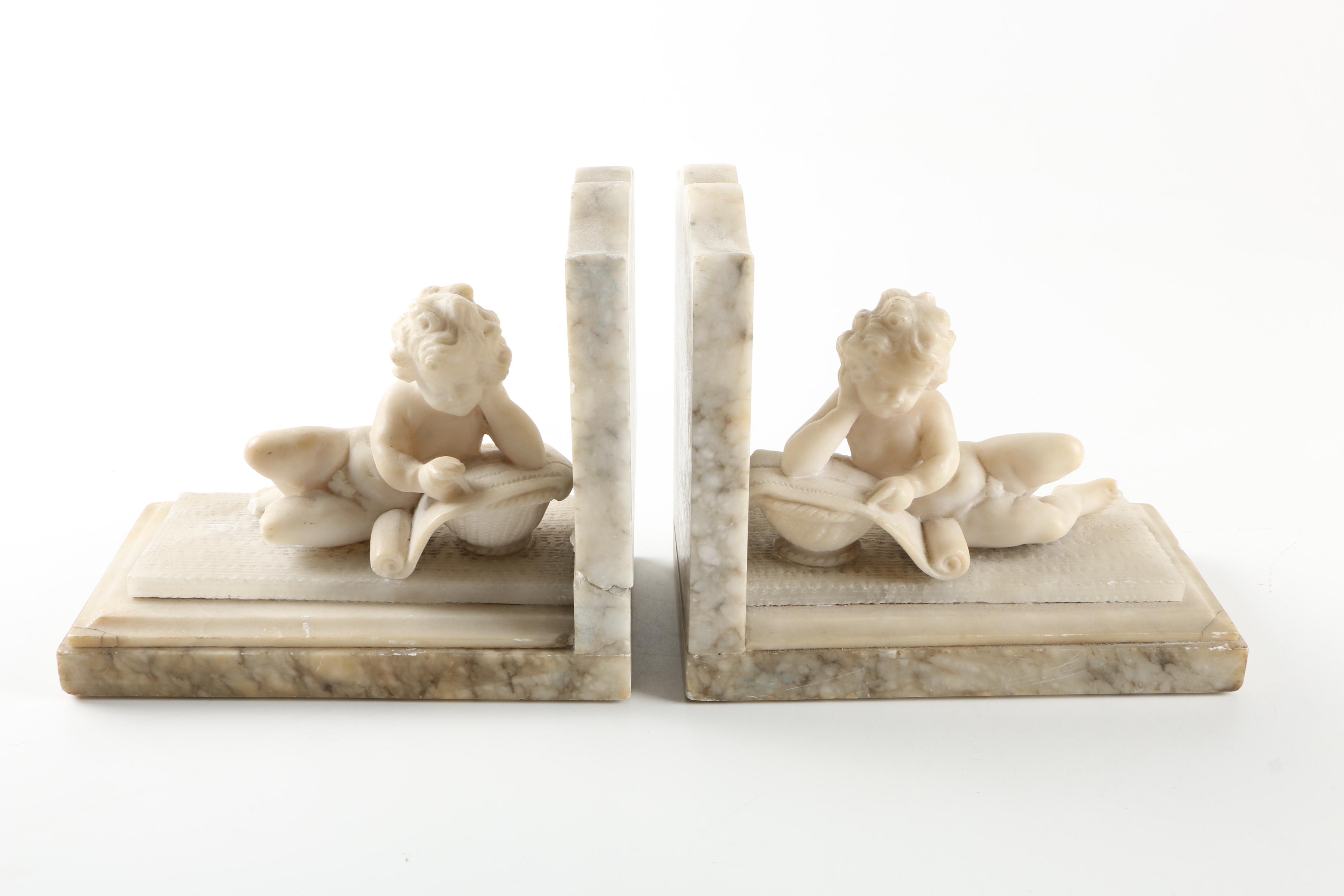 Alabaster Bookends | EBTH