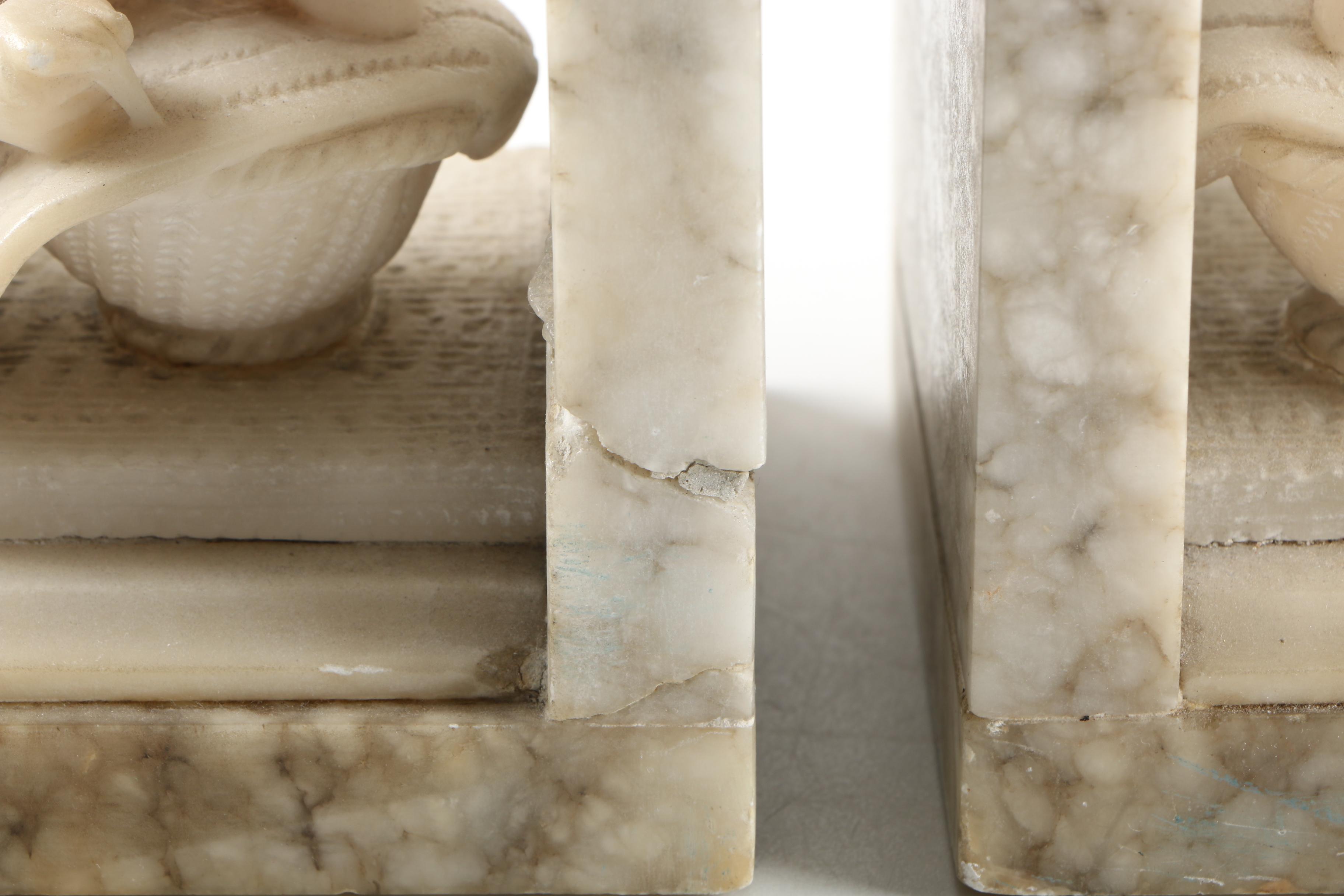 Alabaster Bookends | EBTH