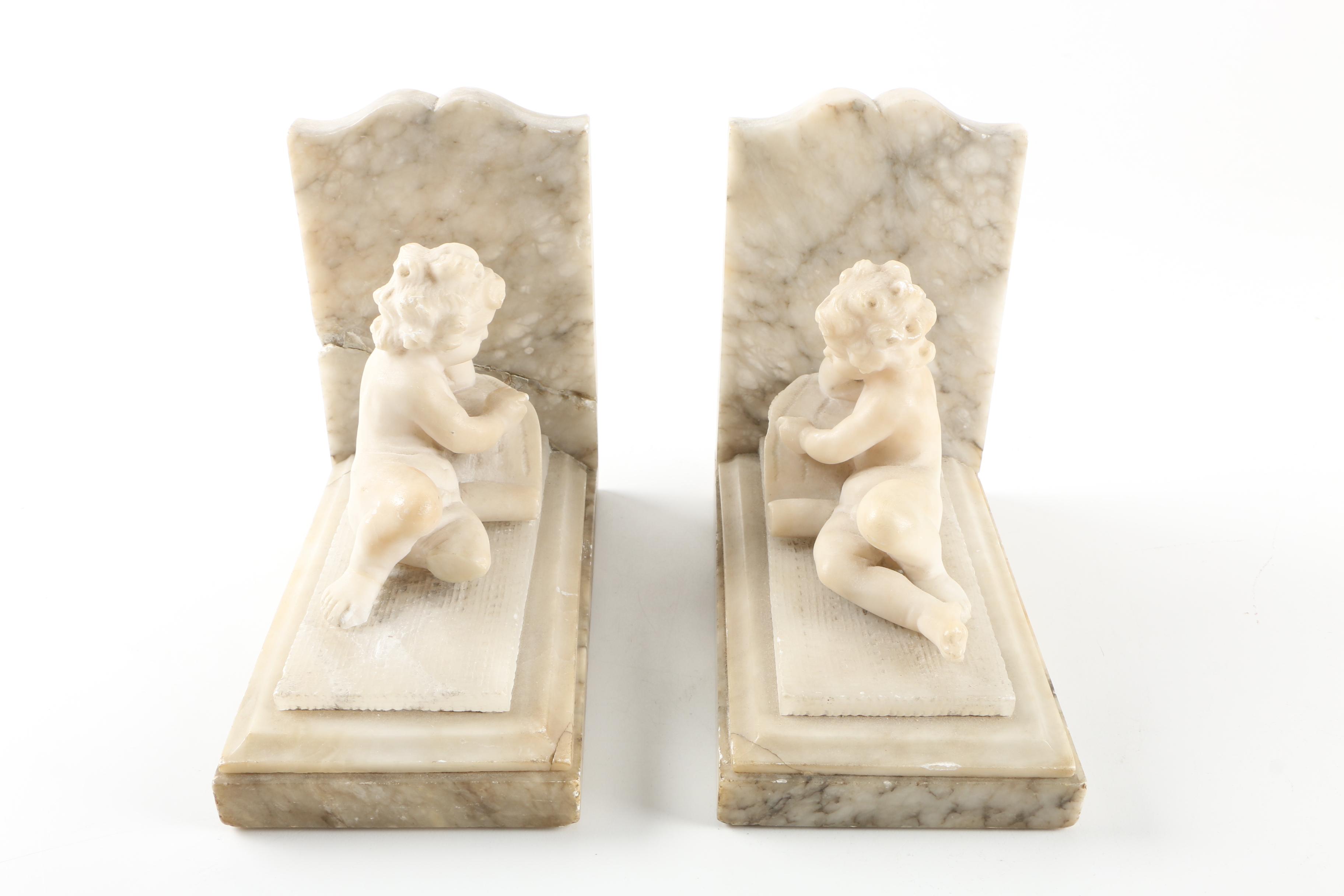 Alabaster Bookends | EBTH
