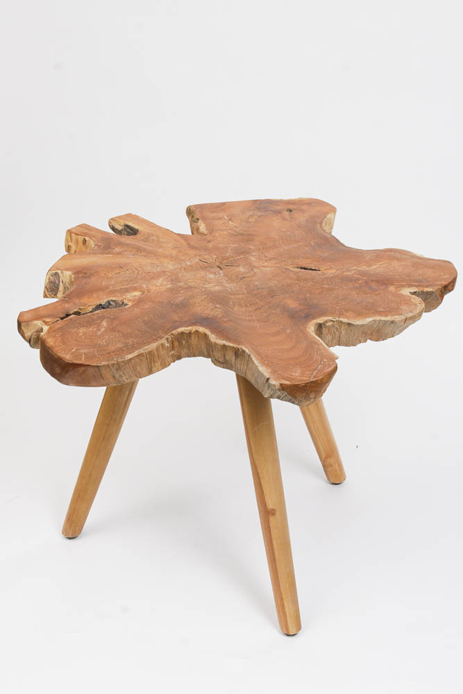 Tree Trunk Slab Side Table | EBTH