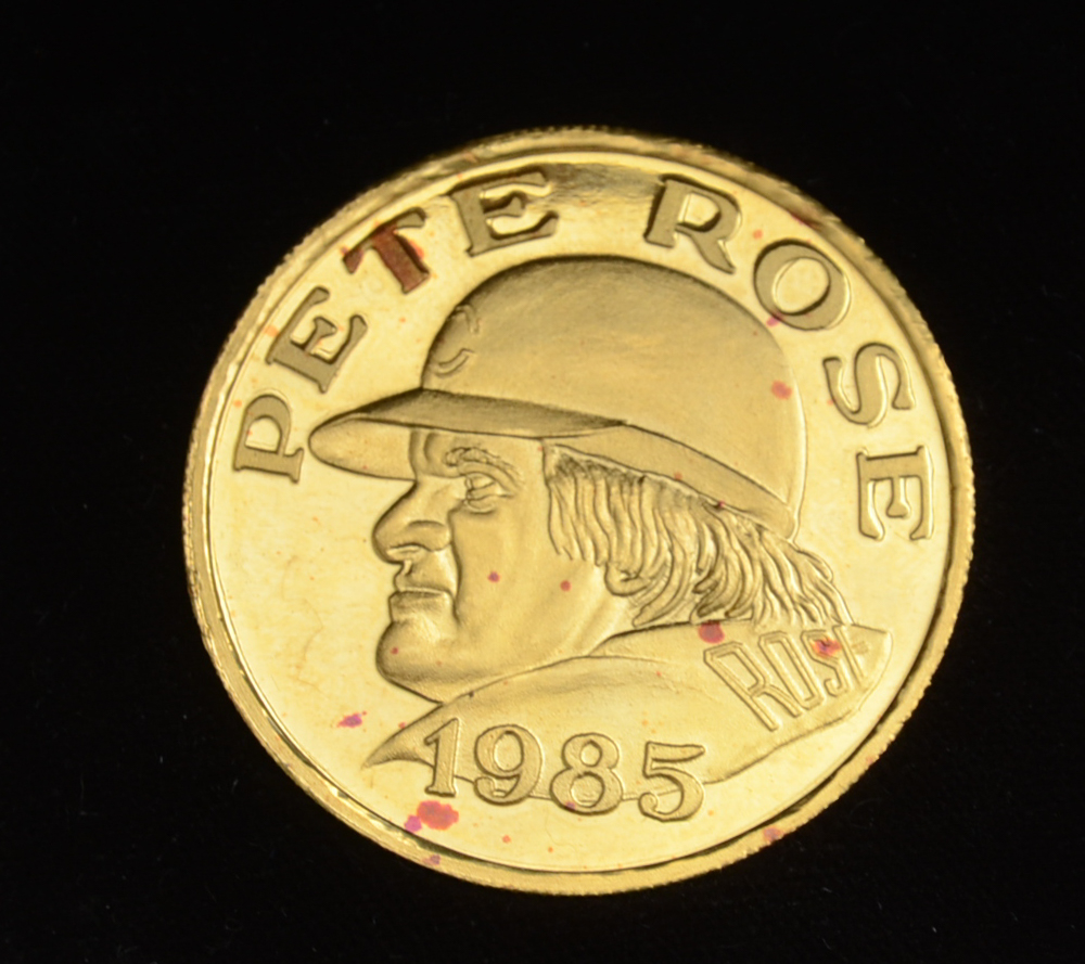 Pete Rose Limited Edition 4000/4192 Commemorative Gold Coin | EBTH