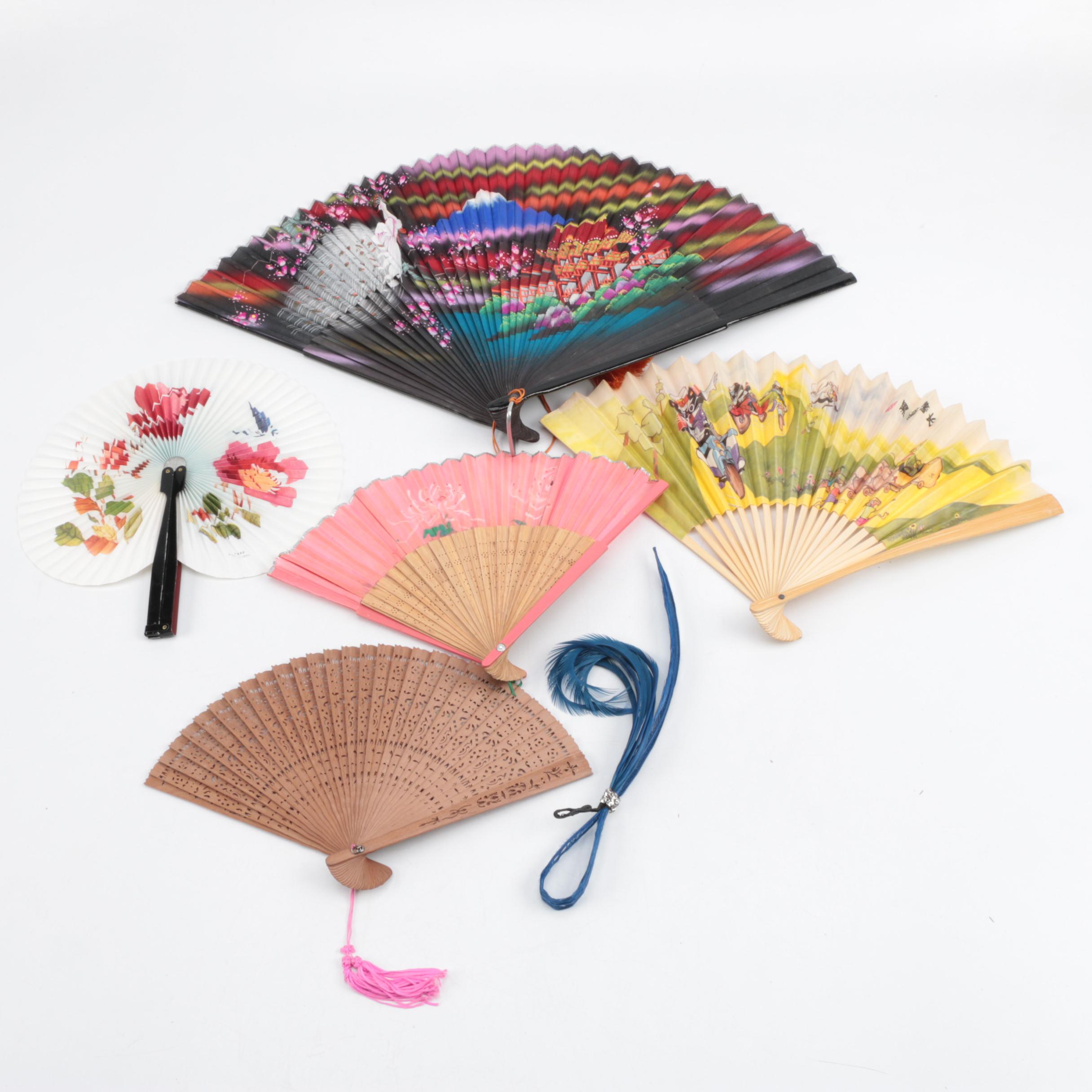 Hand Fans and Plumed Hair Accessory | EBTH