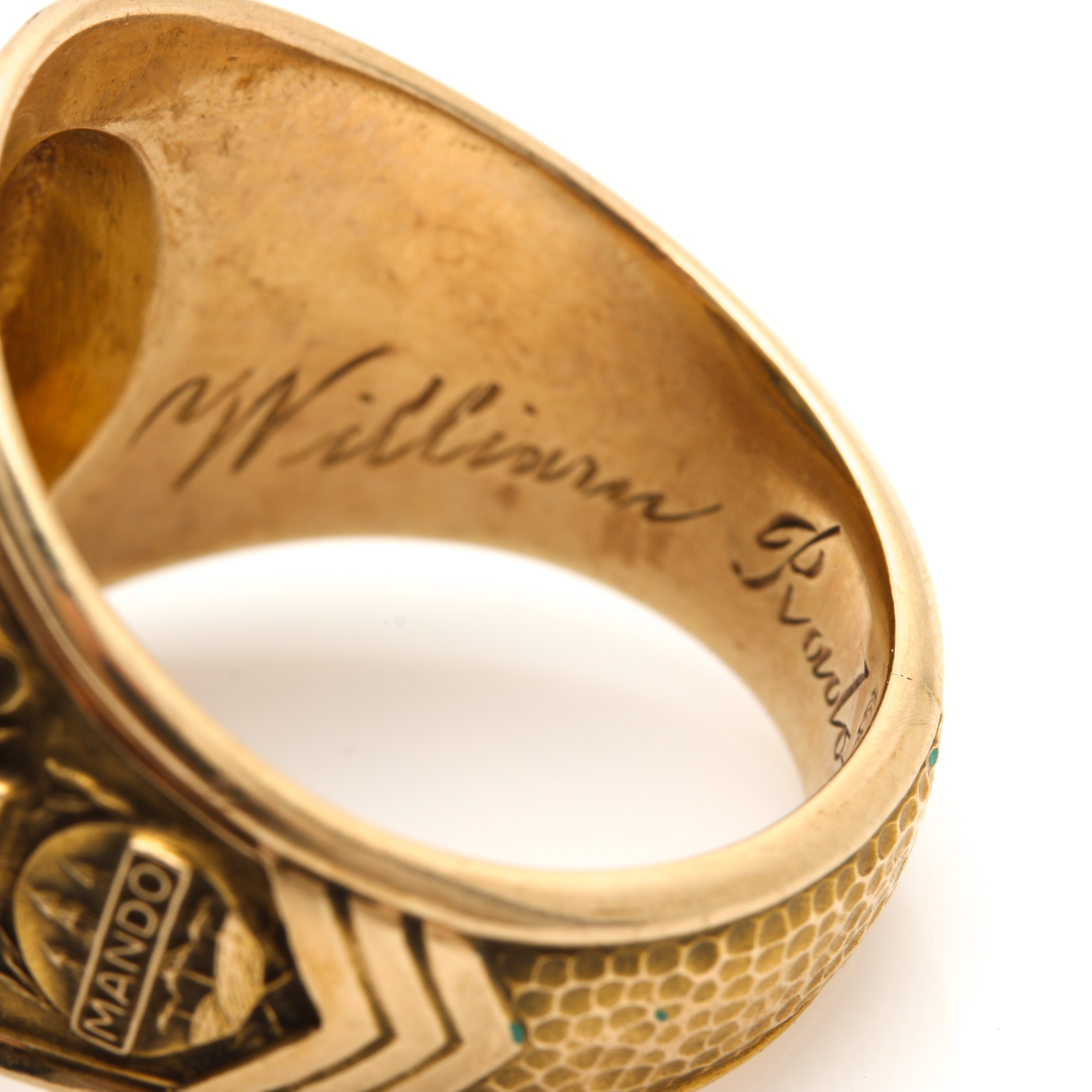 Jostens 10K Yellow Gold Spinel Service Award Ring | EBTH