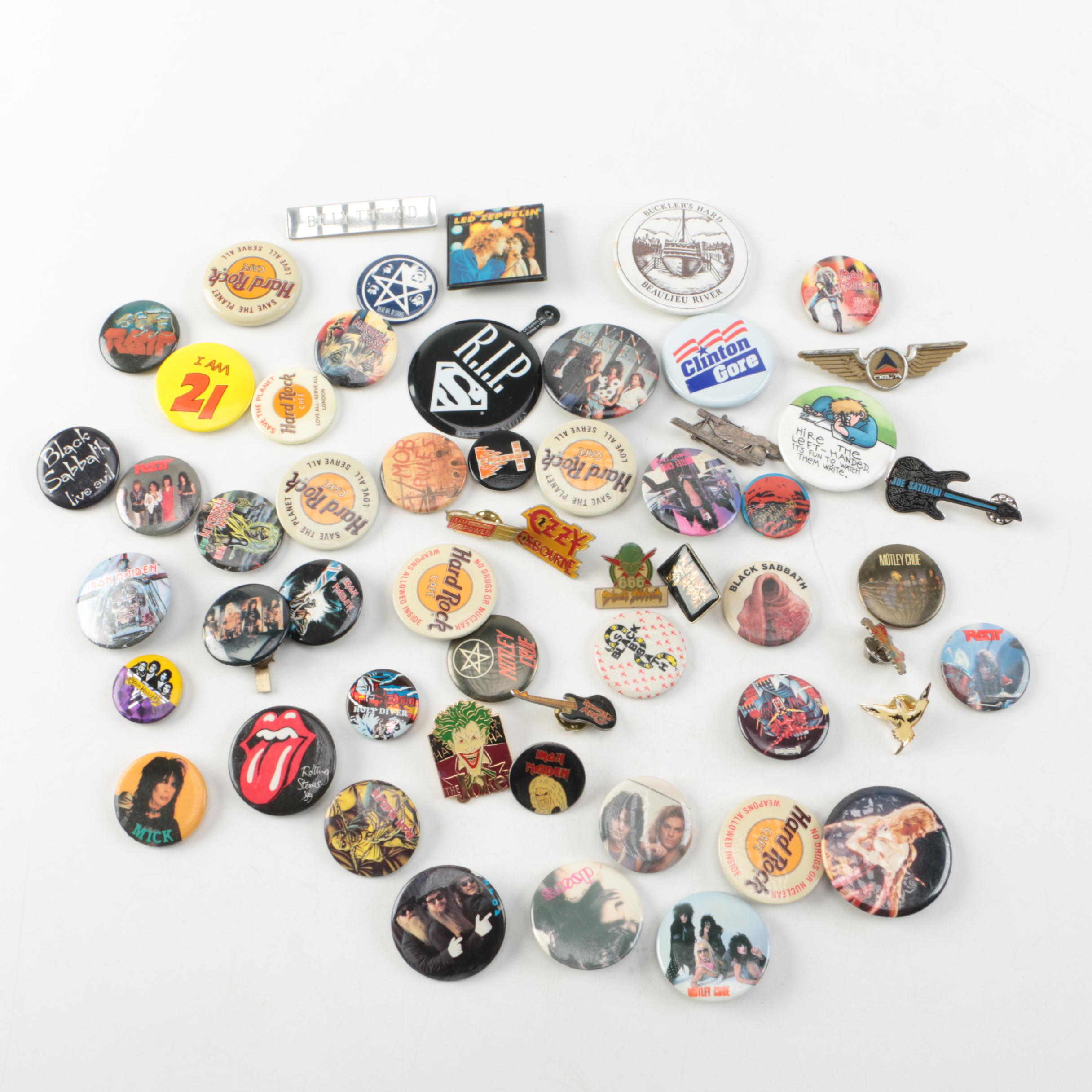 '80s Rock, Metal Band and Other Pins | EBTH
