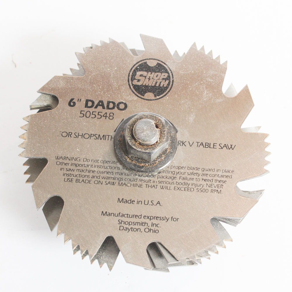 ShopSmith Mark 5 Six Inch Dado Blade Set and Arbor | EBTH