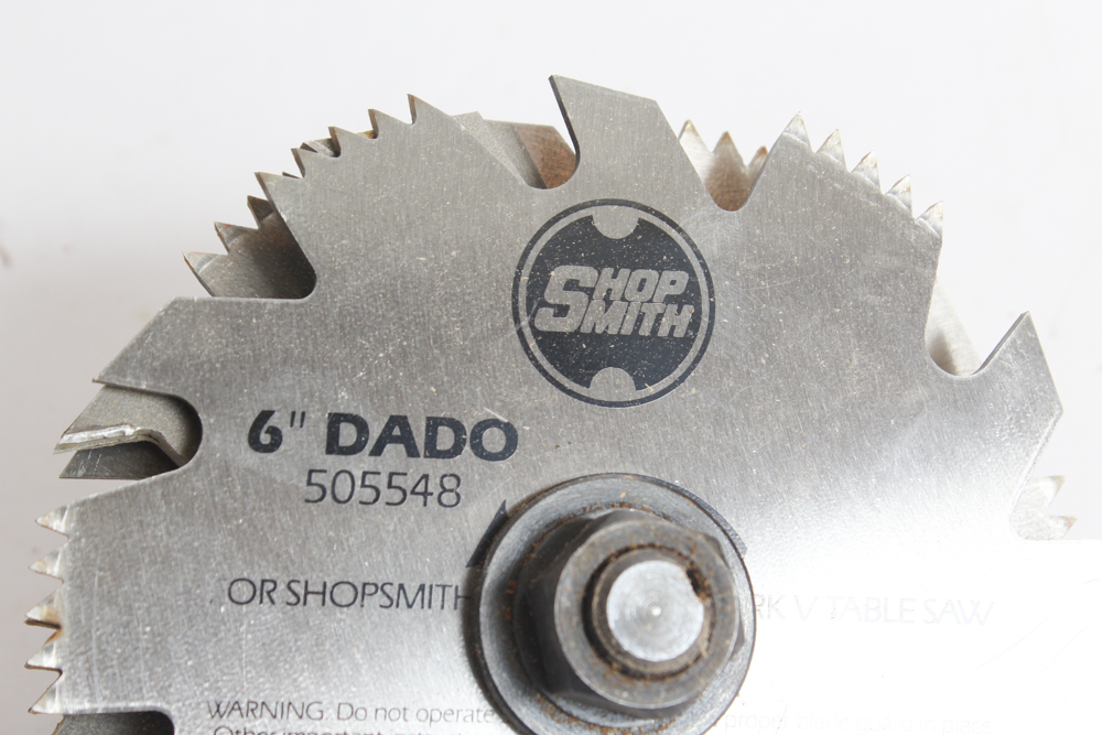 ShopSmith Mark 5 Six Inch Dado Blade Set and Arbor | EBTH