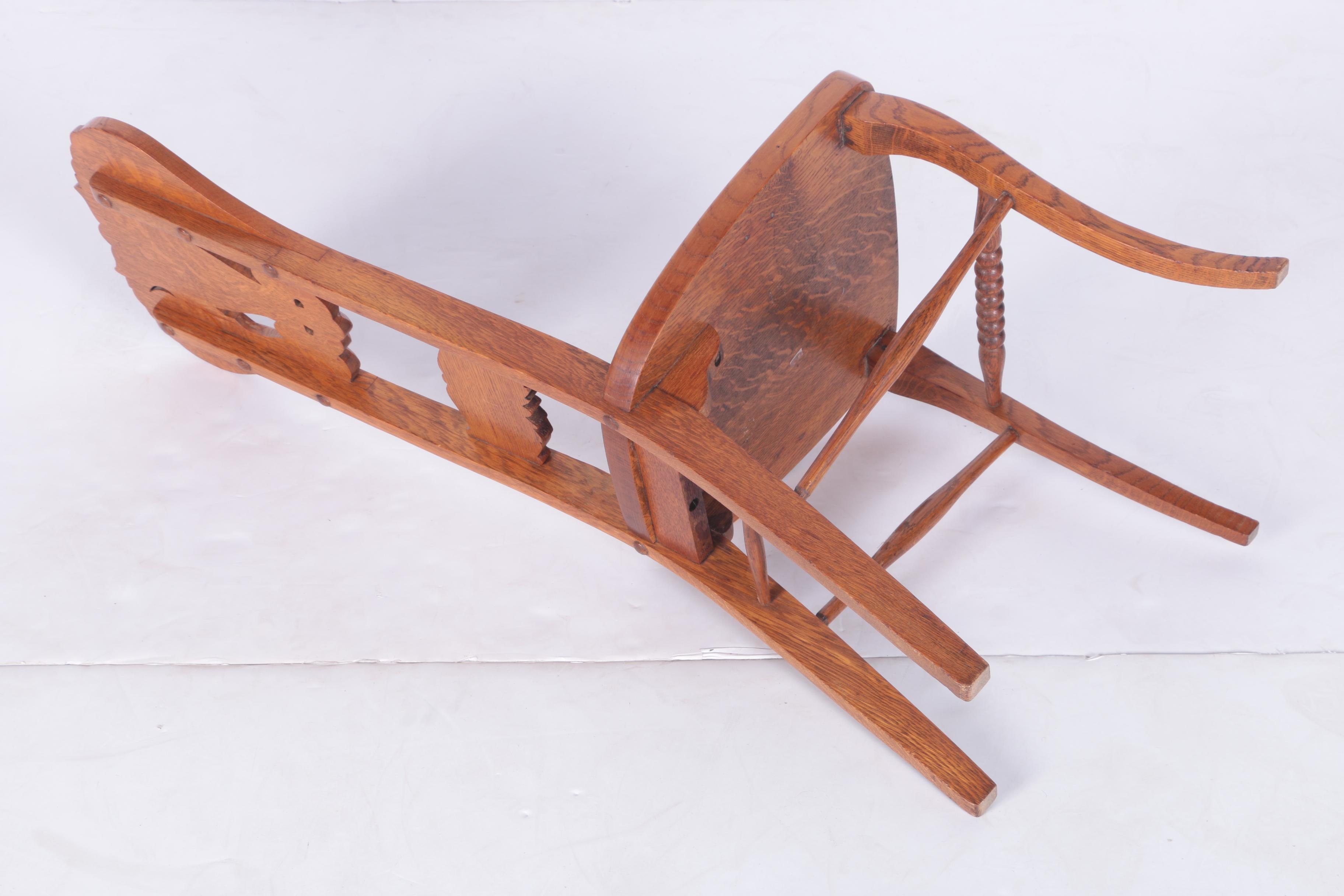 North Wind Carved Oak Chair | EBTH
