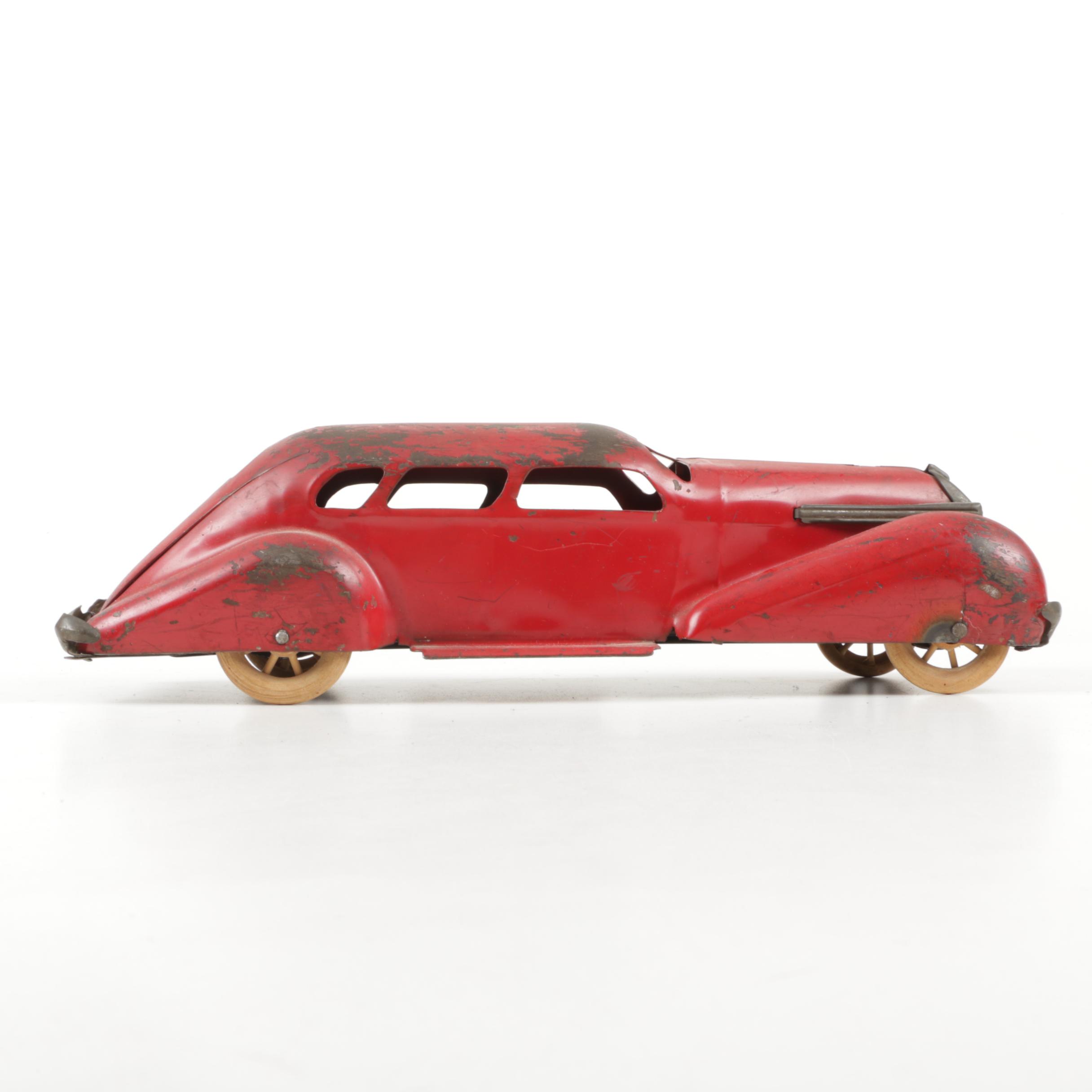 1930s Wyandotte Pressed Steel Car with Wooden Wheels | EBTH